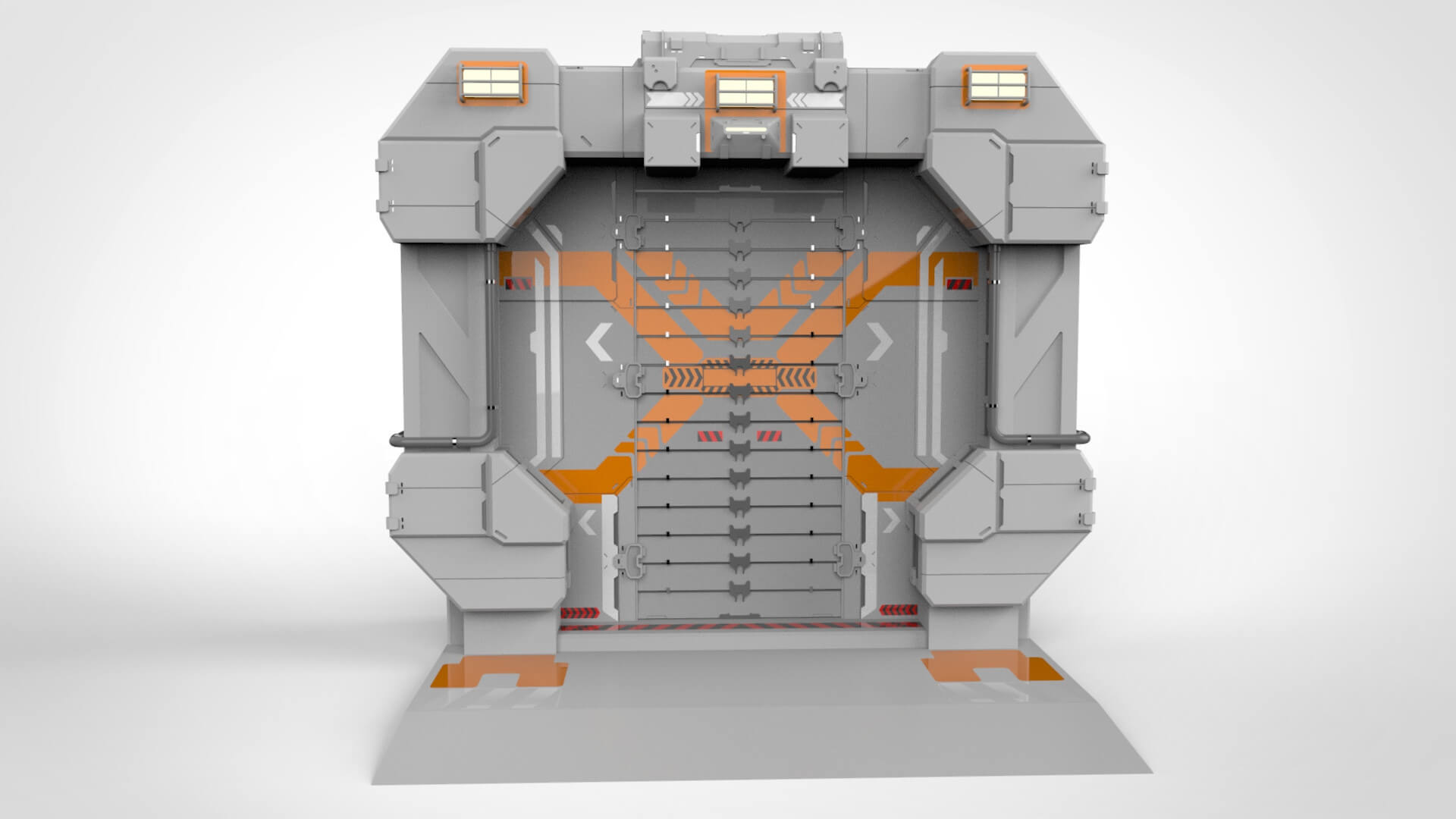 Sci-Fi Door 10 3D Model by Chtazi