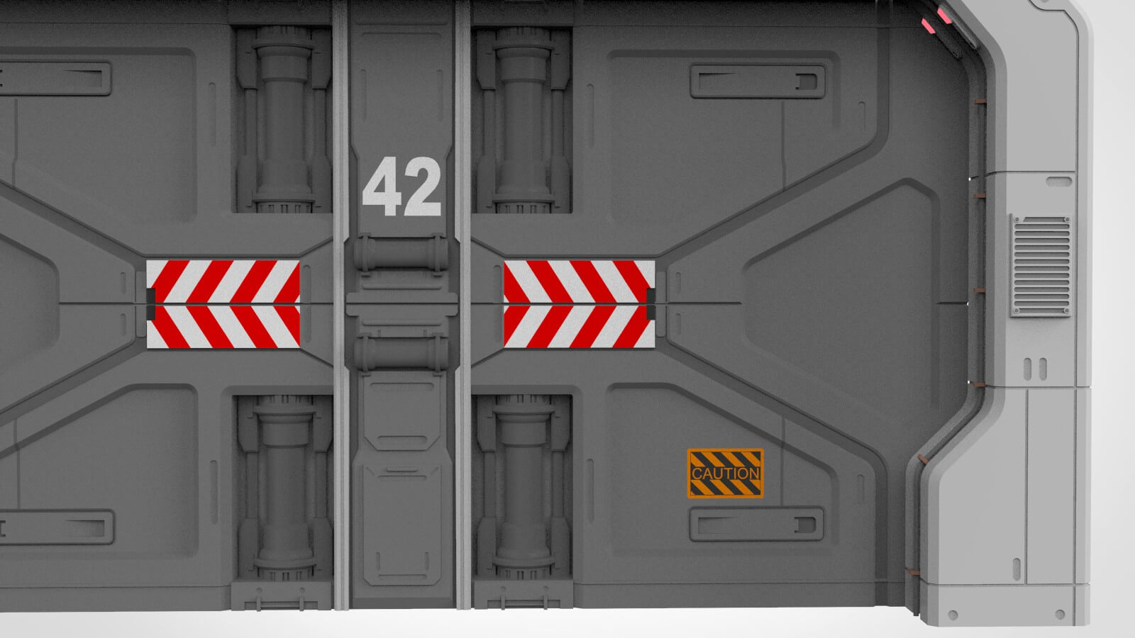 Sci-Fi Door 18 3D Model by Chtazi