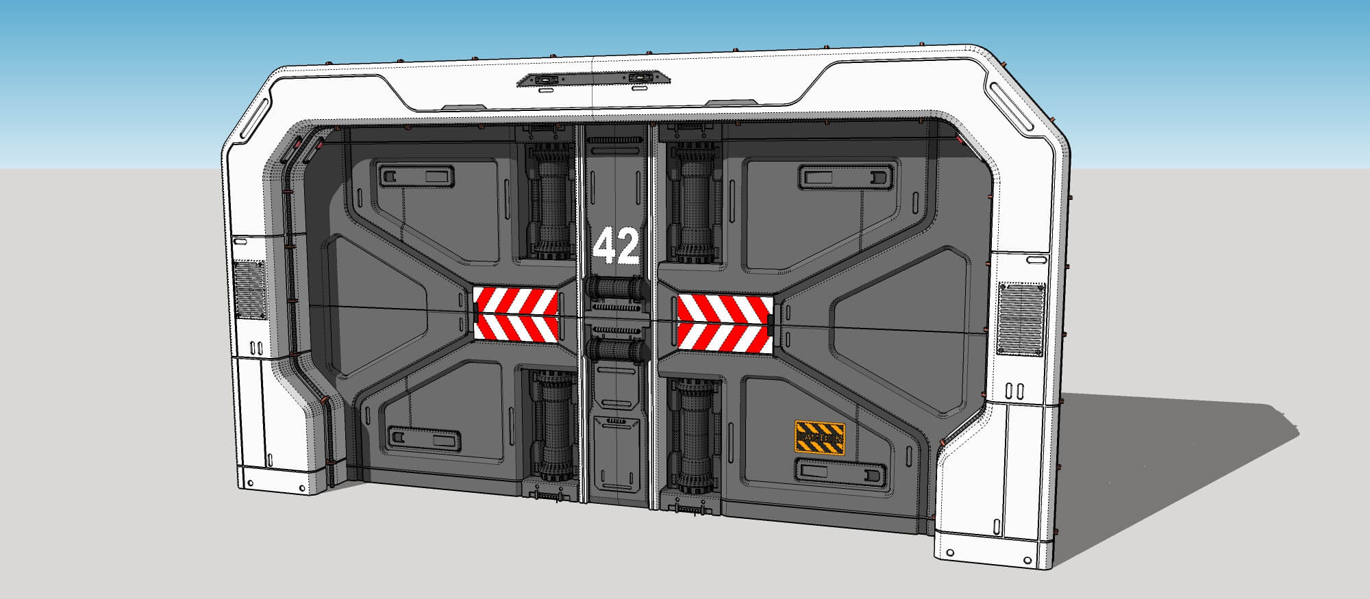 Sci Fi Door 18 - 3D Model by Chtazi