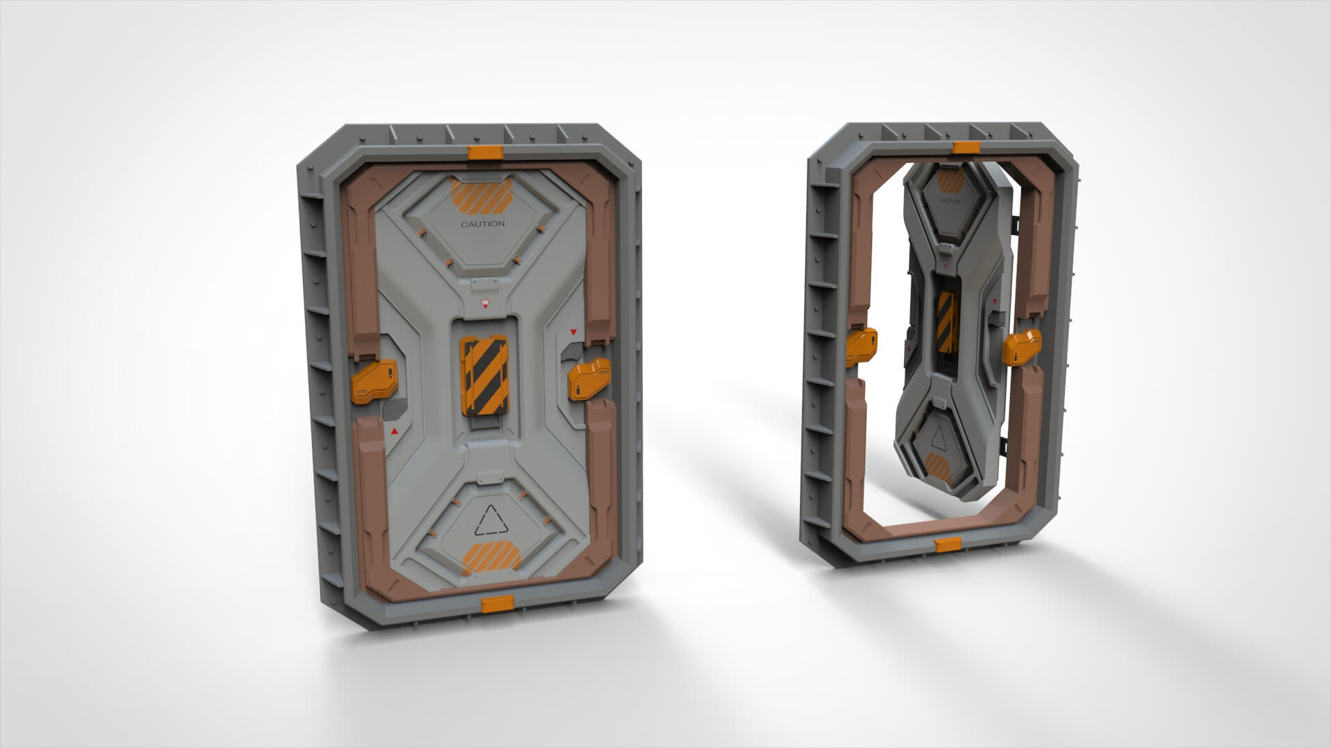 Sci-Fi Door 22 3D Model by Chtazi