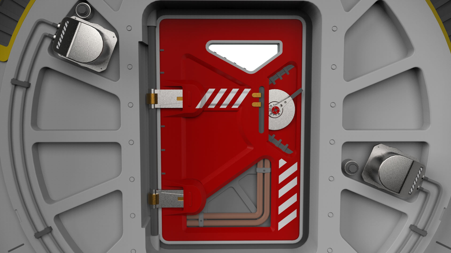 Sci-Fi Door 7 3D Model by Chtazi