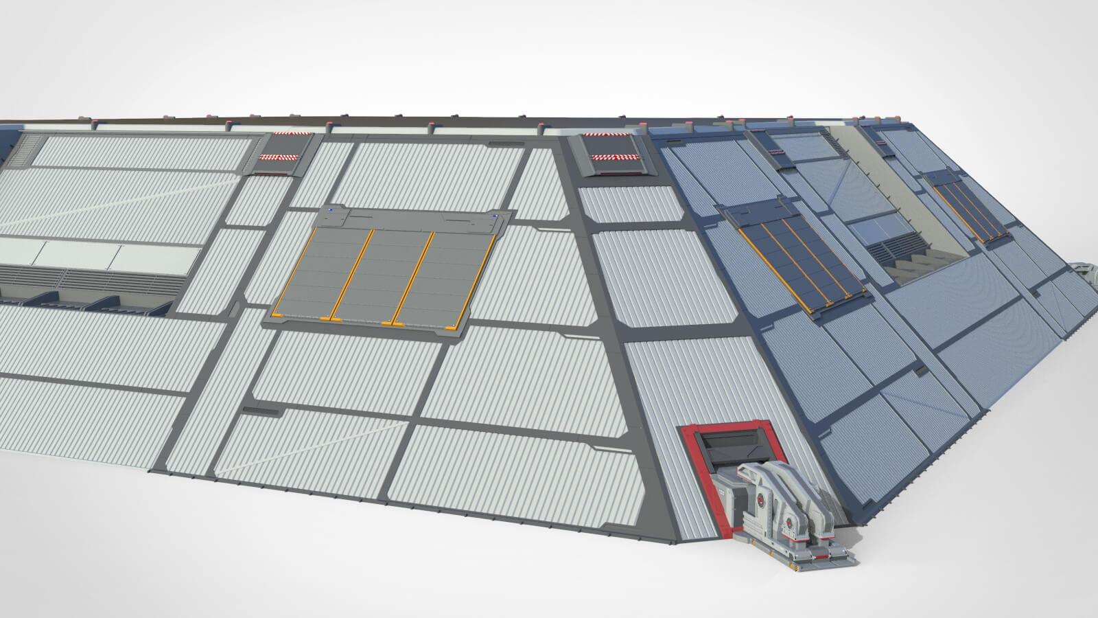 Sci-Fi Hangar 3D Model by Chtazi