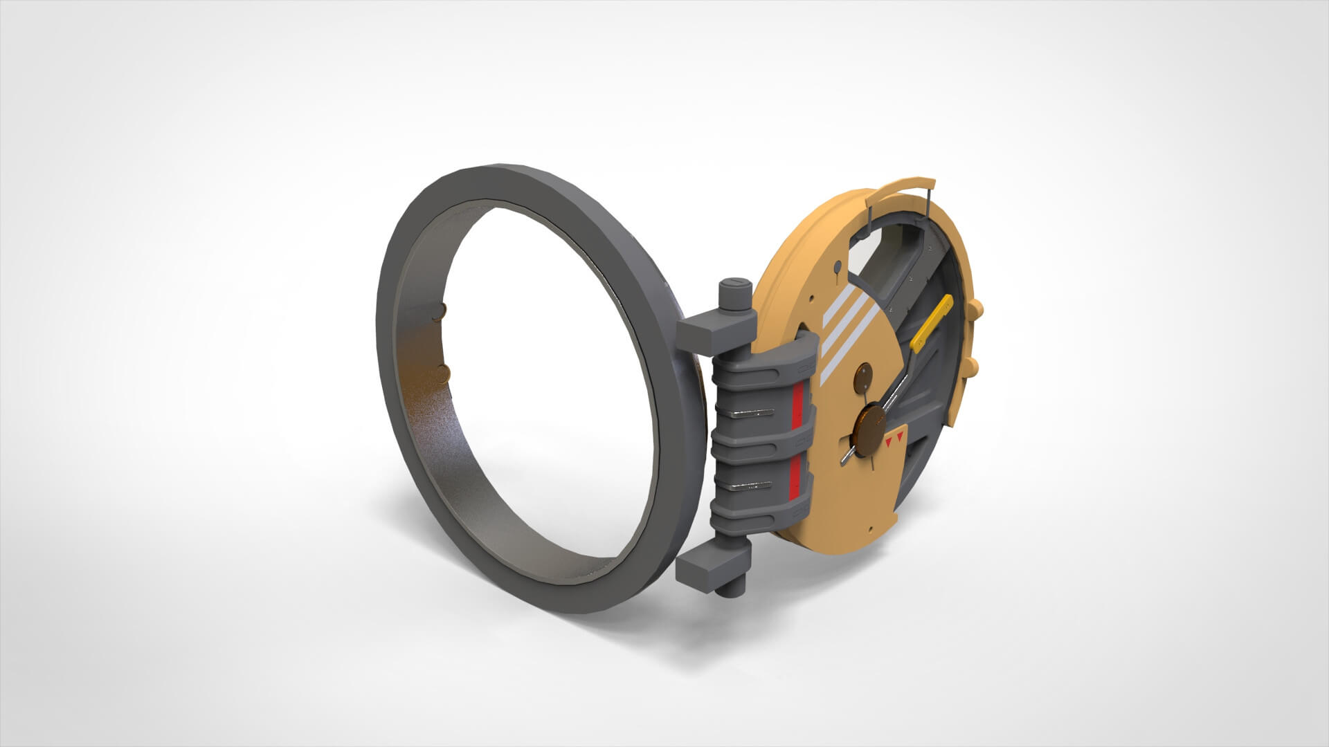 Sci-Fi Hatch 1 3D Model by Chtazi