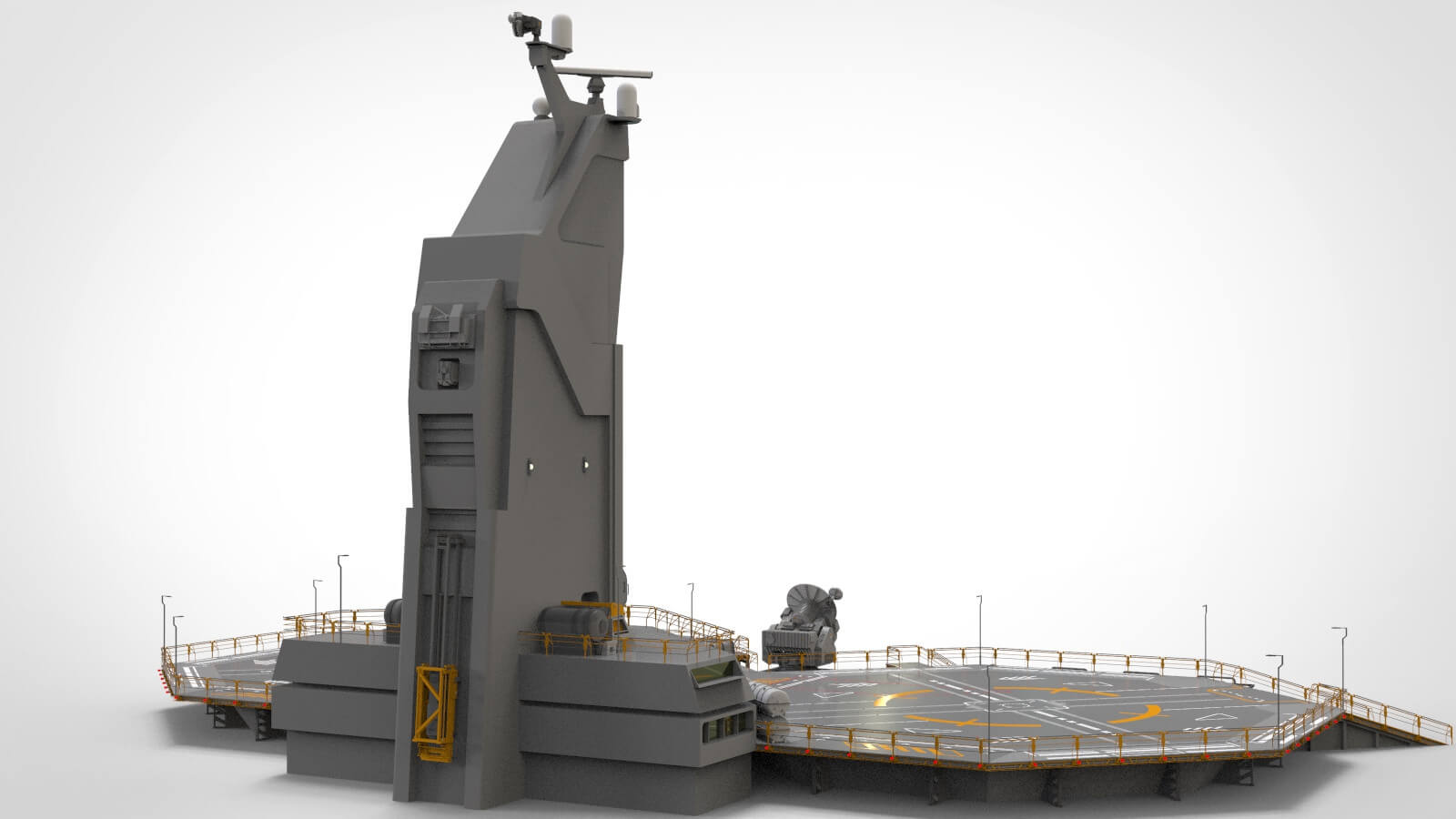 Sci-Fi Helipad 3D Model by Chtazi