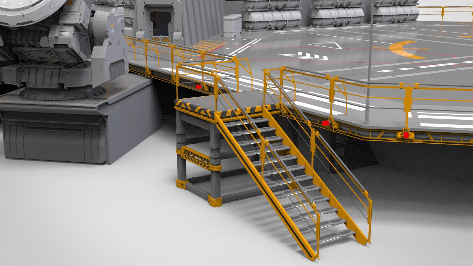 Sci-Fi Helipad 3D Model by Chtazi