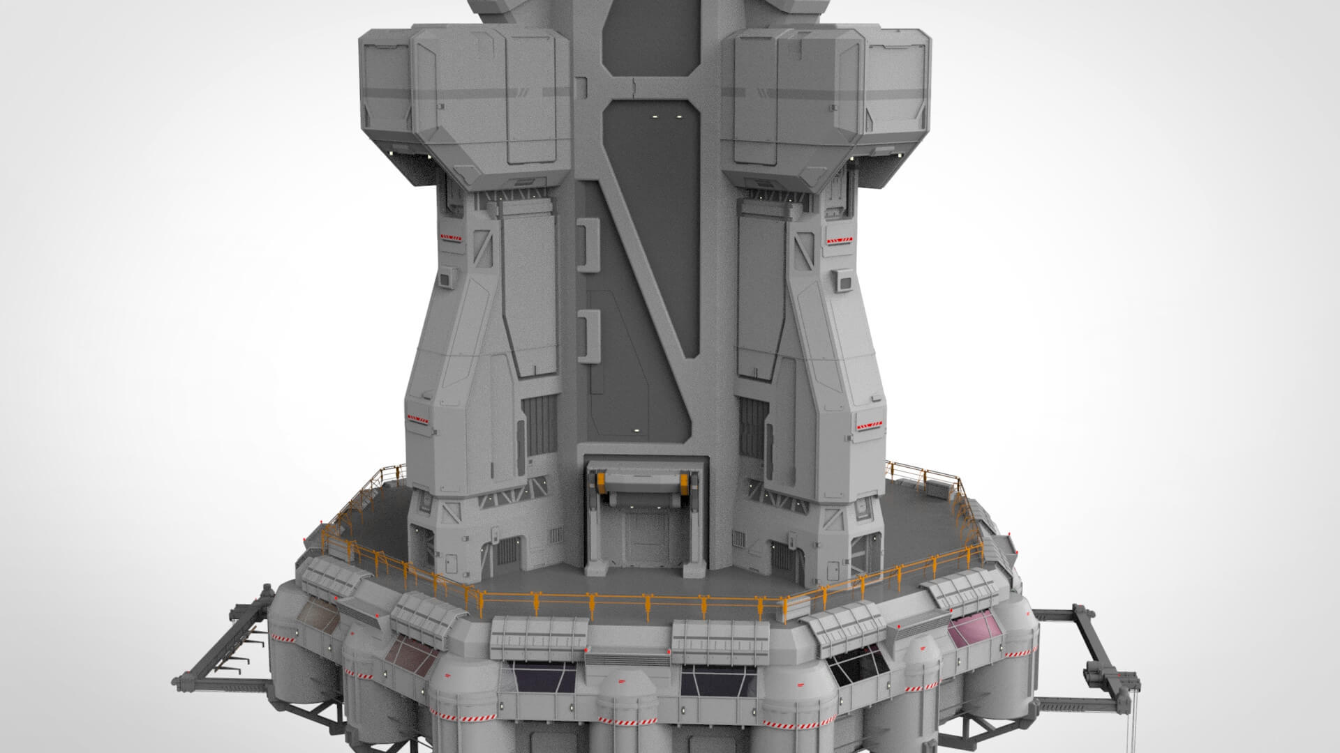 Sci-Fi Landing Platform 3 3D Model by Chtazi