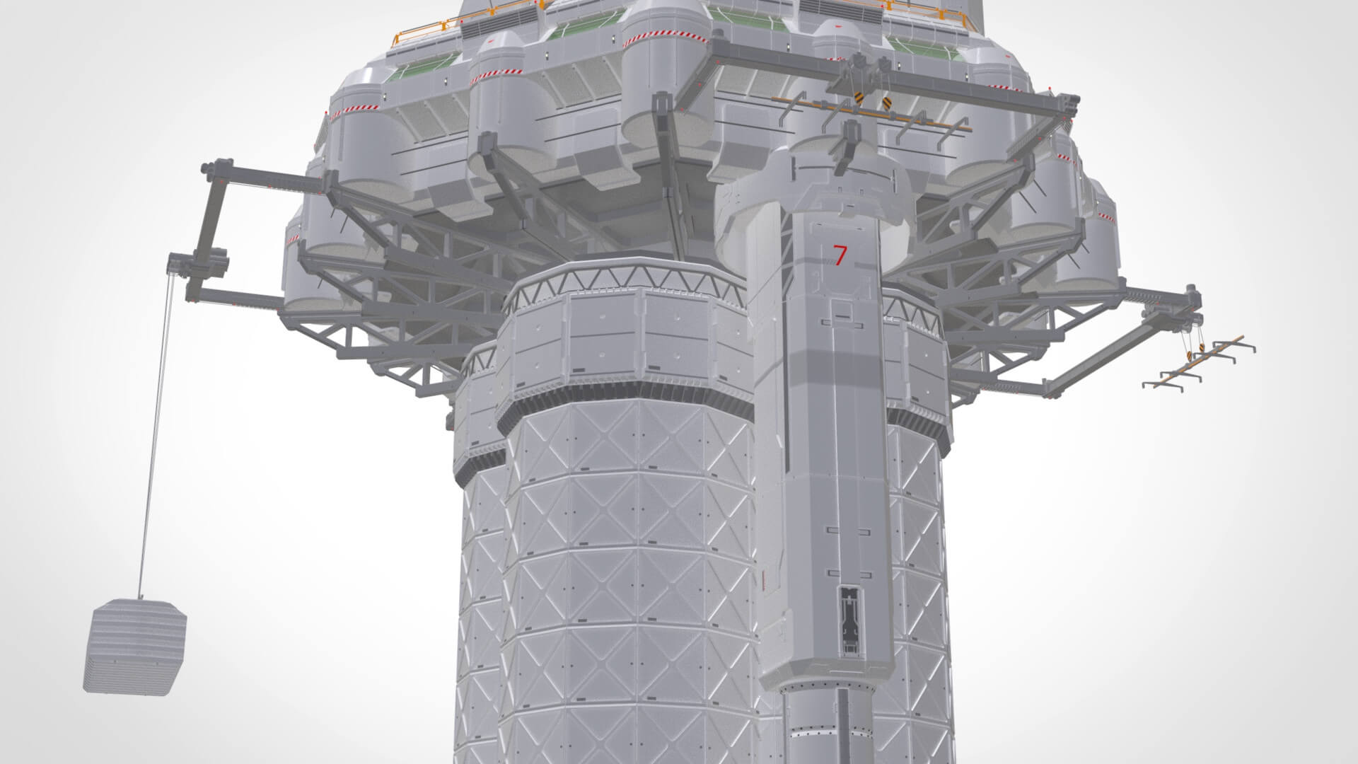 Sci-Fi Landing Platform 3 3D Model by Chtazi