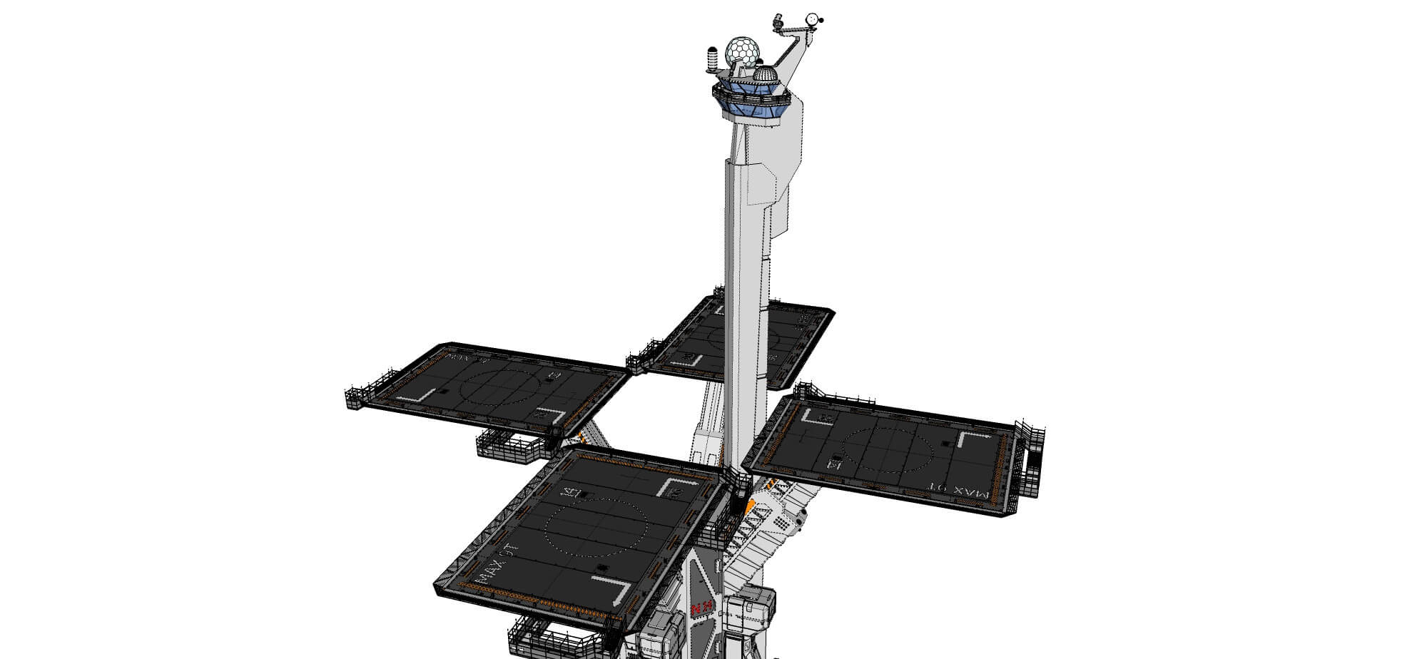 Sci-Fi Landing Platform 3 3D Model by Chtazi