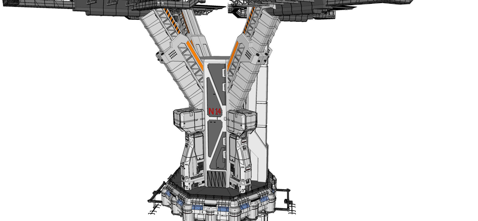 Sci-Fi Landing Platform 3 3D Model by Chtazi