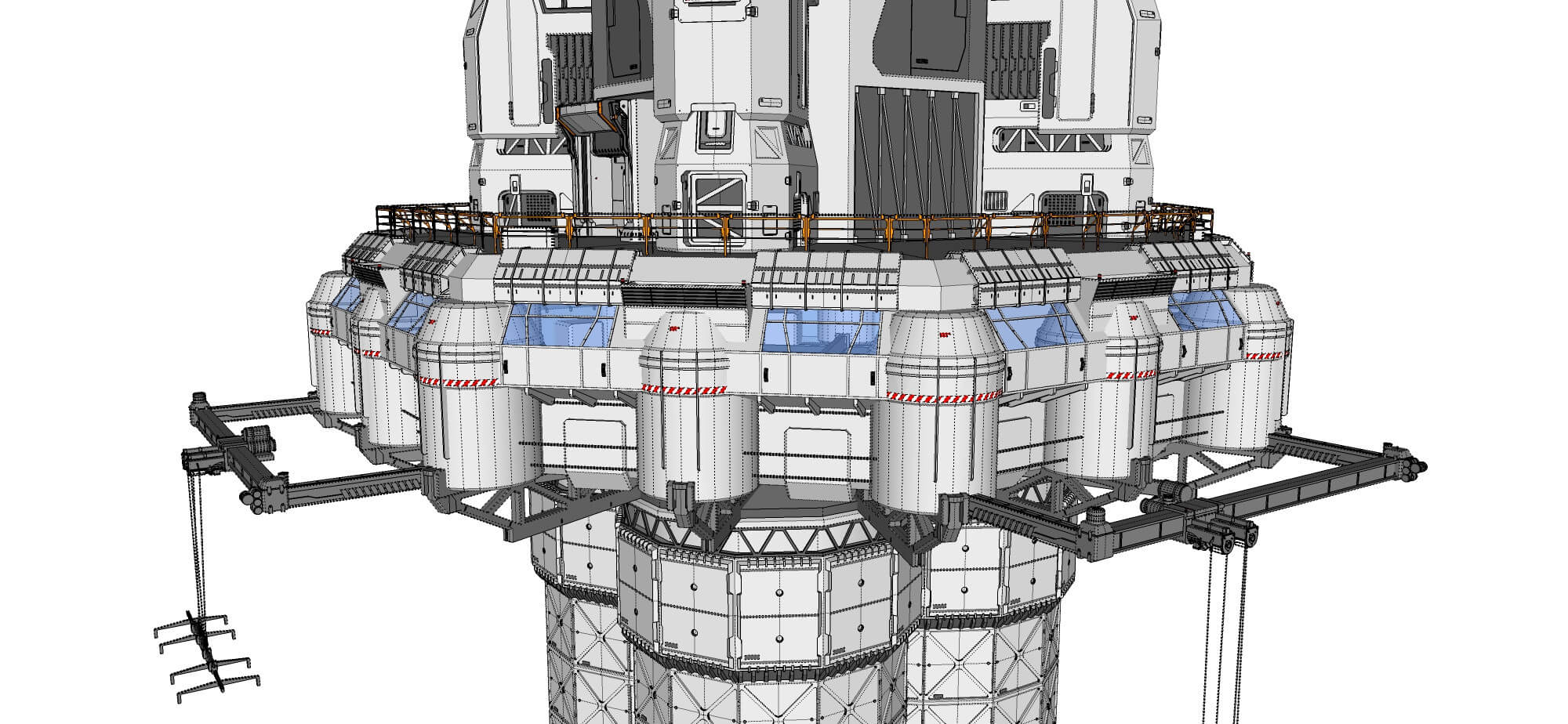 Sci-Fi Landing Platform 3 3D Model by Chtazi