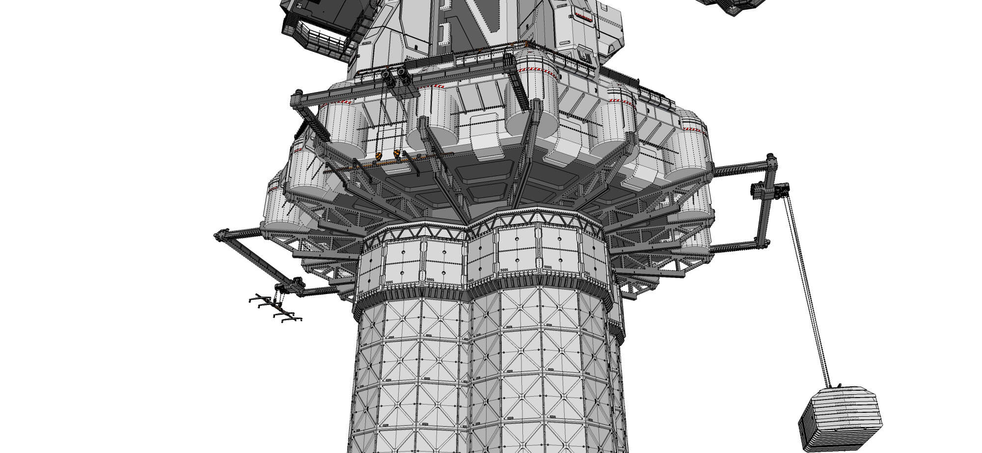 Sci-Fi Landing Platform 3 3D Model by Chtazi