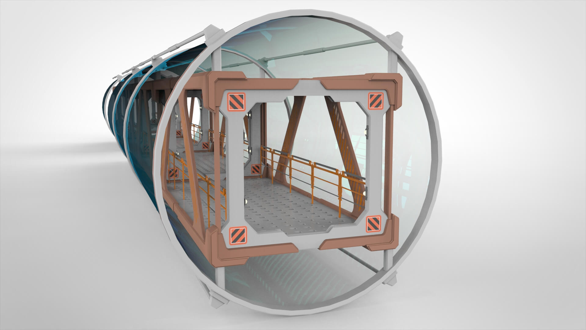 Sci-Fi Modular Environment 1 3D Model by Chtazi