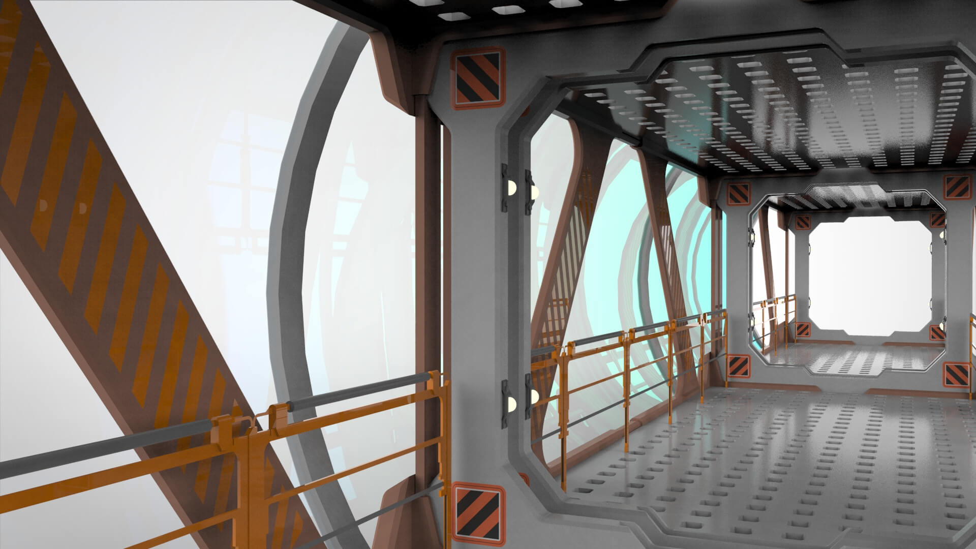 Sci-Fi Modular Environment 1 3D Model by Chtazi