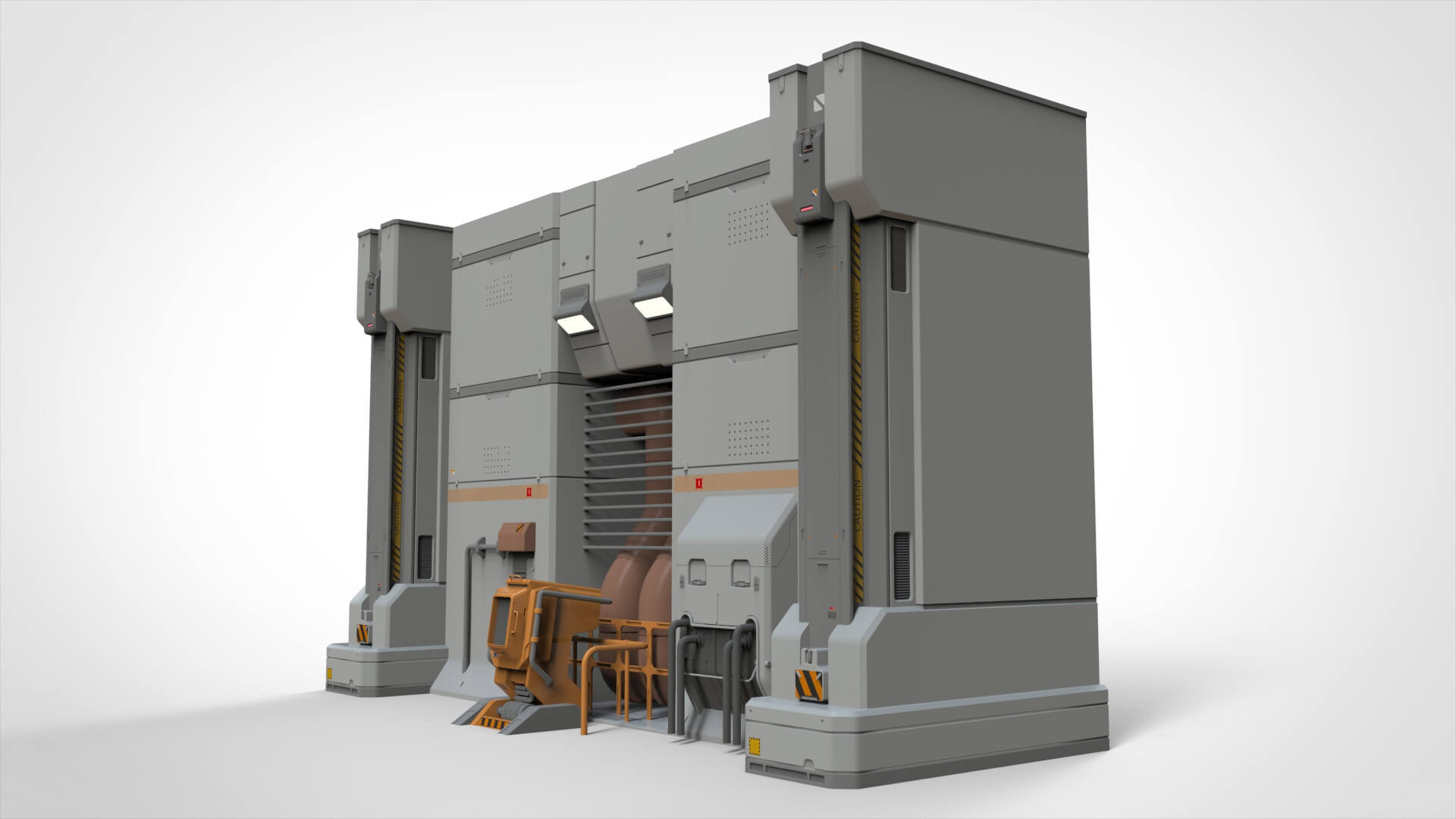 Sci-Fi Modular Environment 11 3D Model by Chtazi