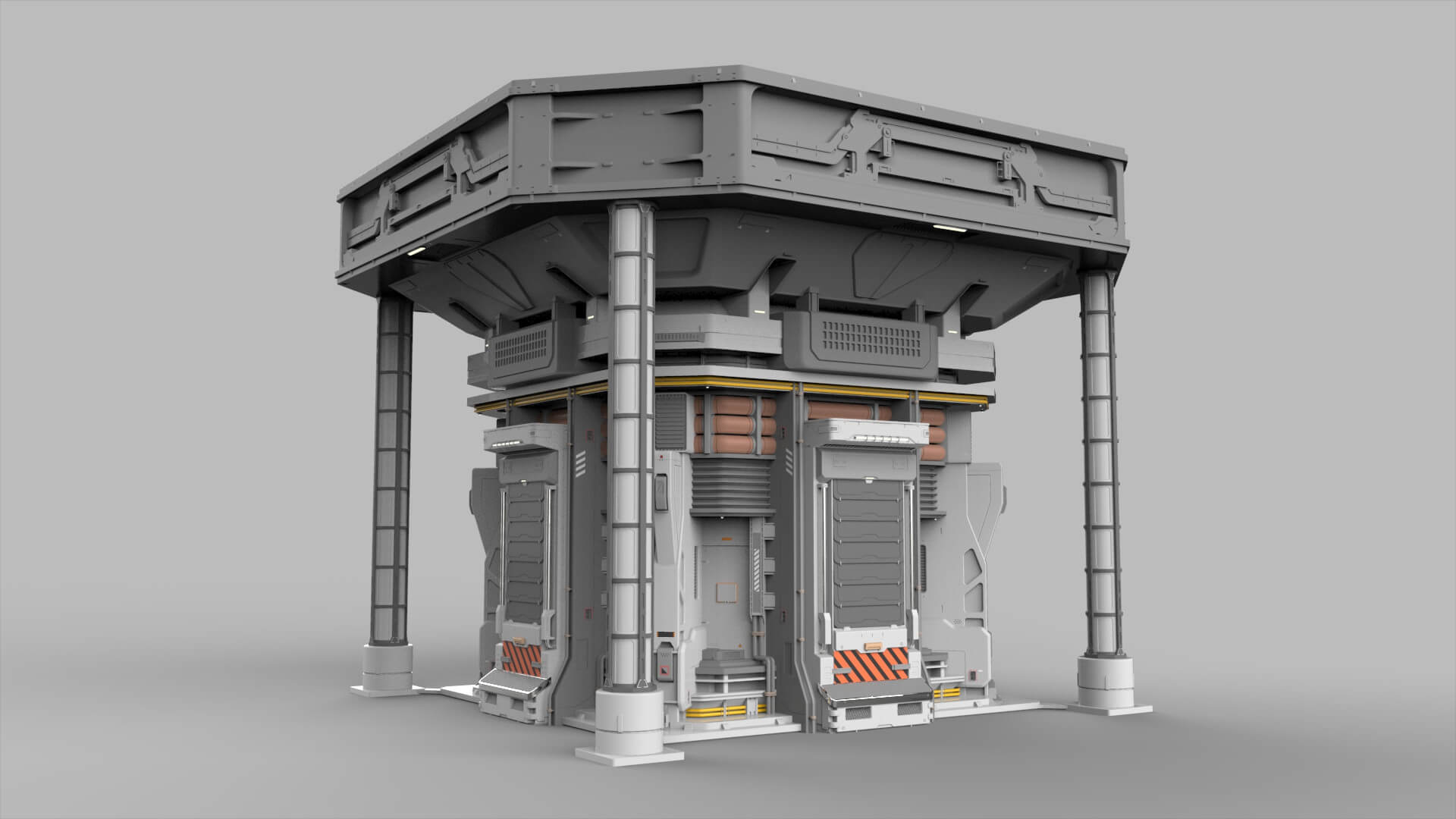 Sci Fi Modular Environment 12 - 3D Model by Chtazi