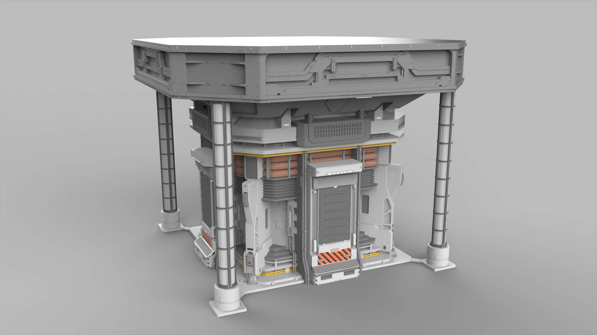 Sci-Fi Modular Environment 12 3D Model by Chtazi