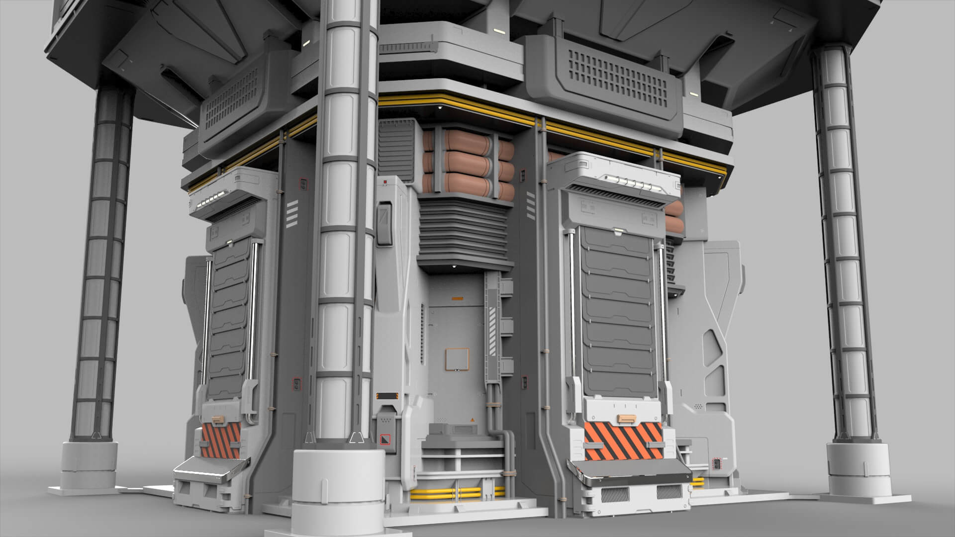 Sci-Fi Modular Environment 12 3D Model by Chtazi