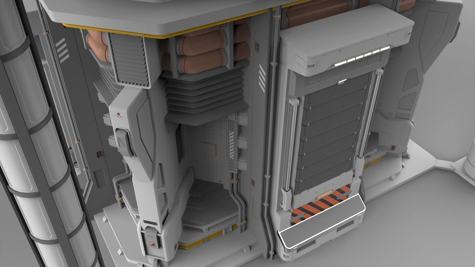 Sci-Fi Modular Environment 12 3D Model by Chtazi