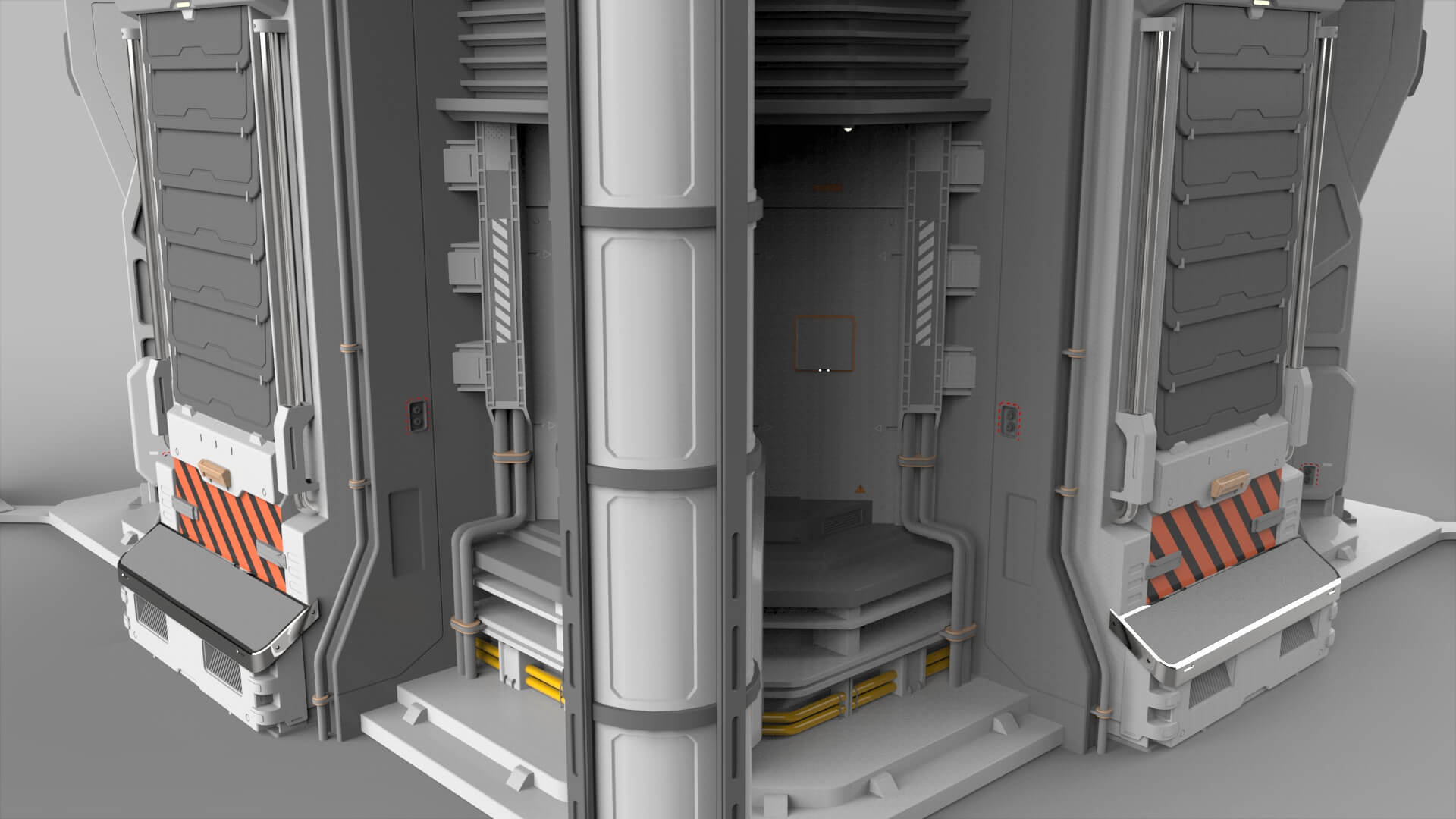 Sci-Fi Modular Environment 12 3D Model by Chtazi