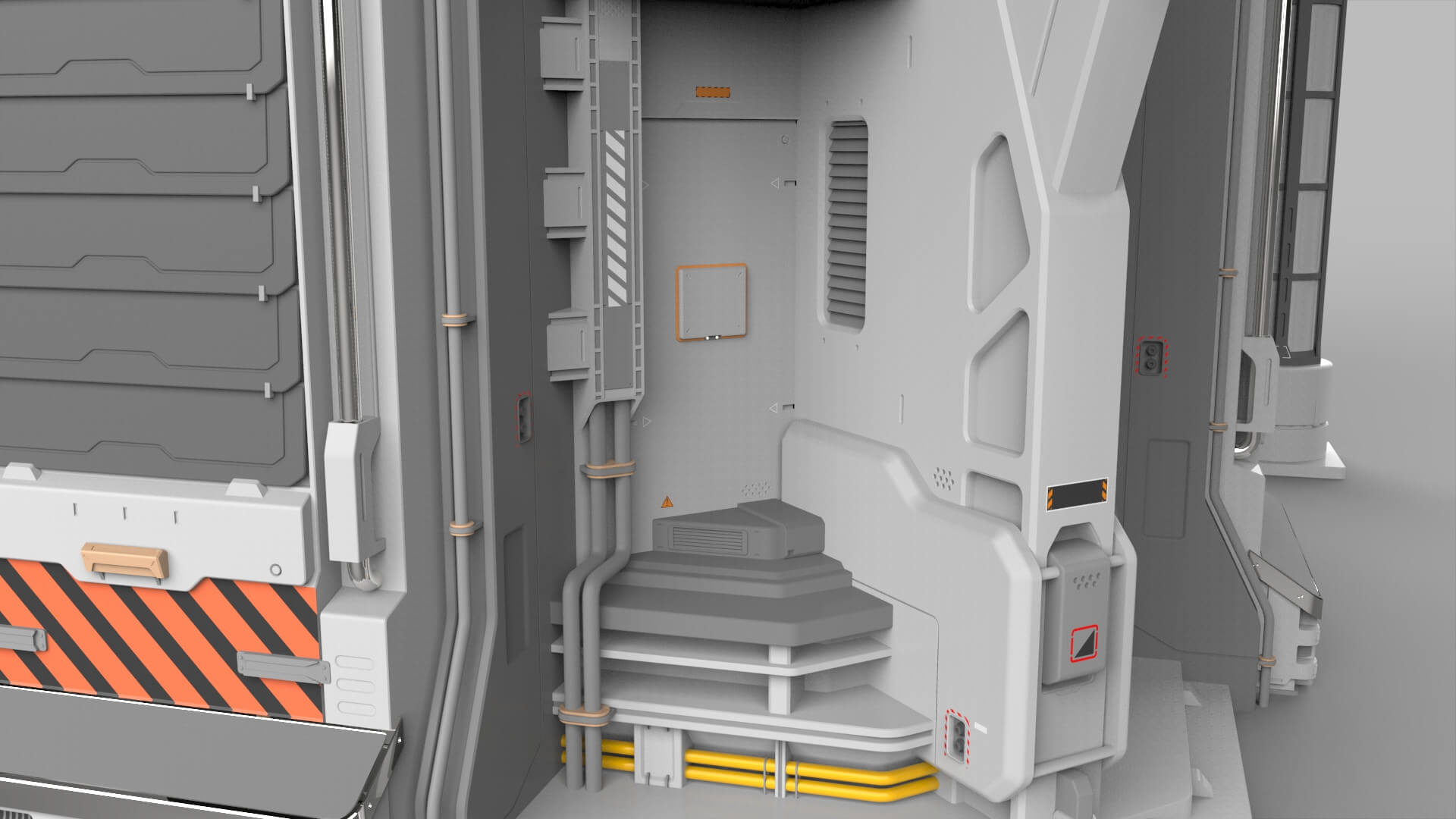 Sci-Fi Modular Environment 12 3D Model by Chtazi