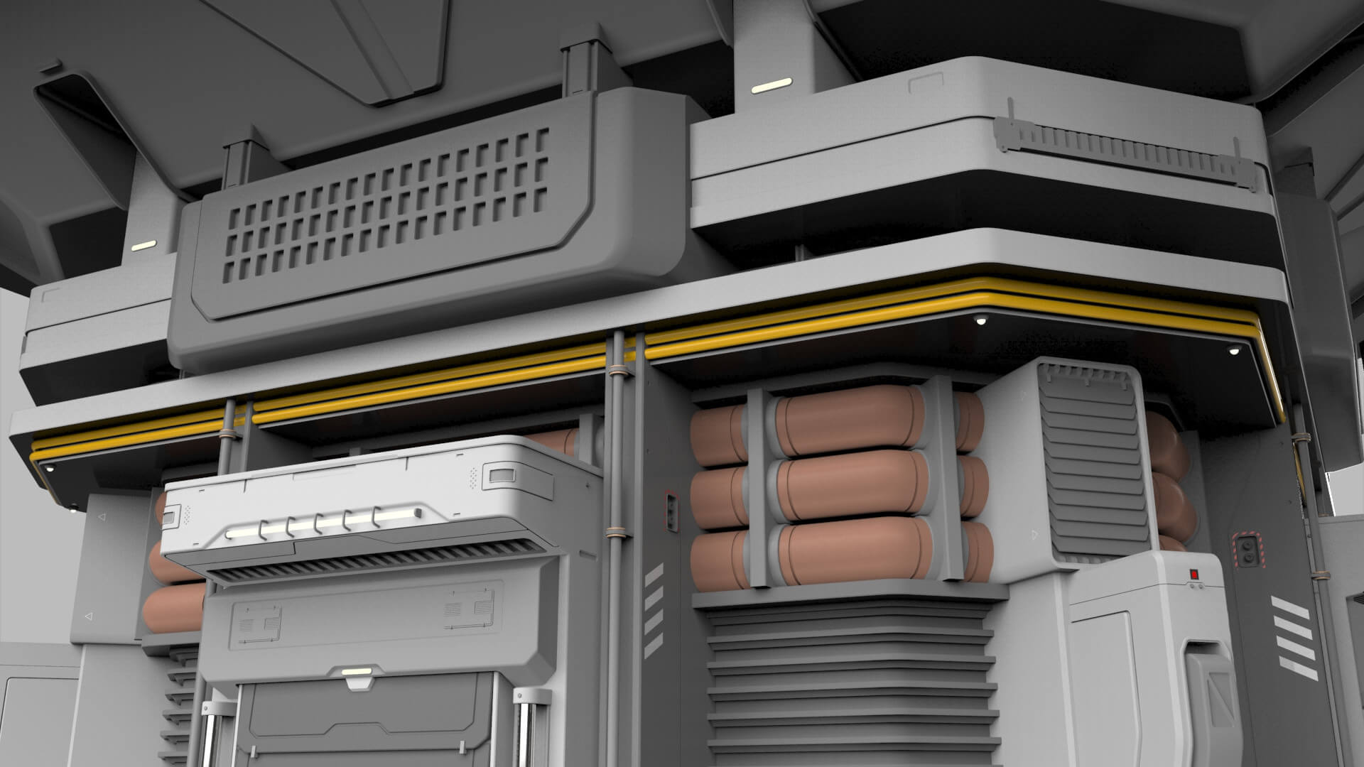 Sci-Fi Modular Environment 12 3D Model by Chtazi