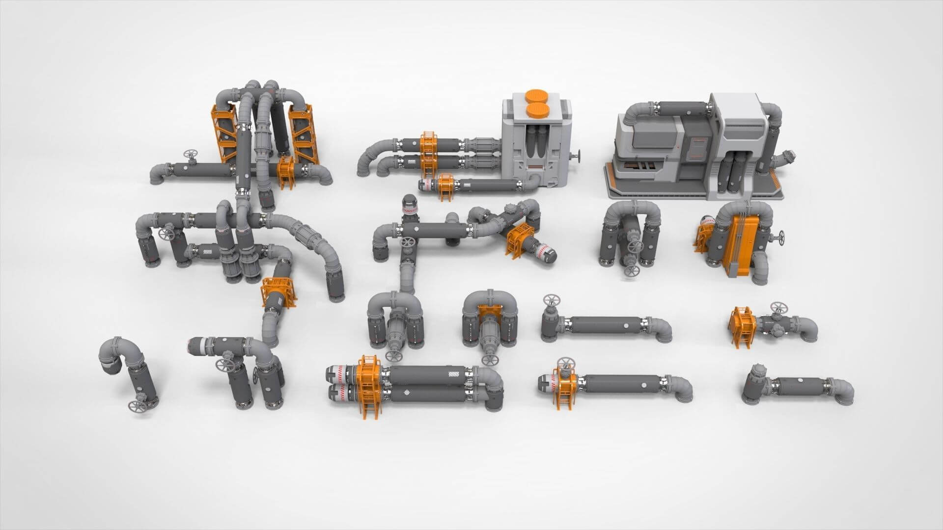 Sci-Fi Modular Environment 13 3D Model by Chtazi