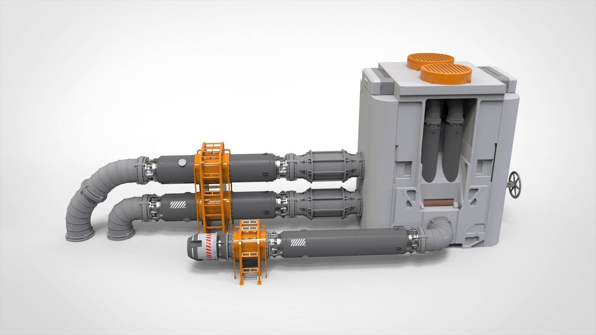 Sci-Fi Modular Environment 13 3D Model by Chtazi