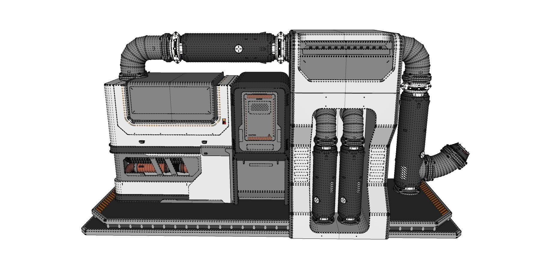 Sci Fi Modular Environment 13 - 3D Model by Chtazi