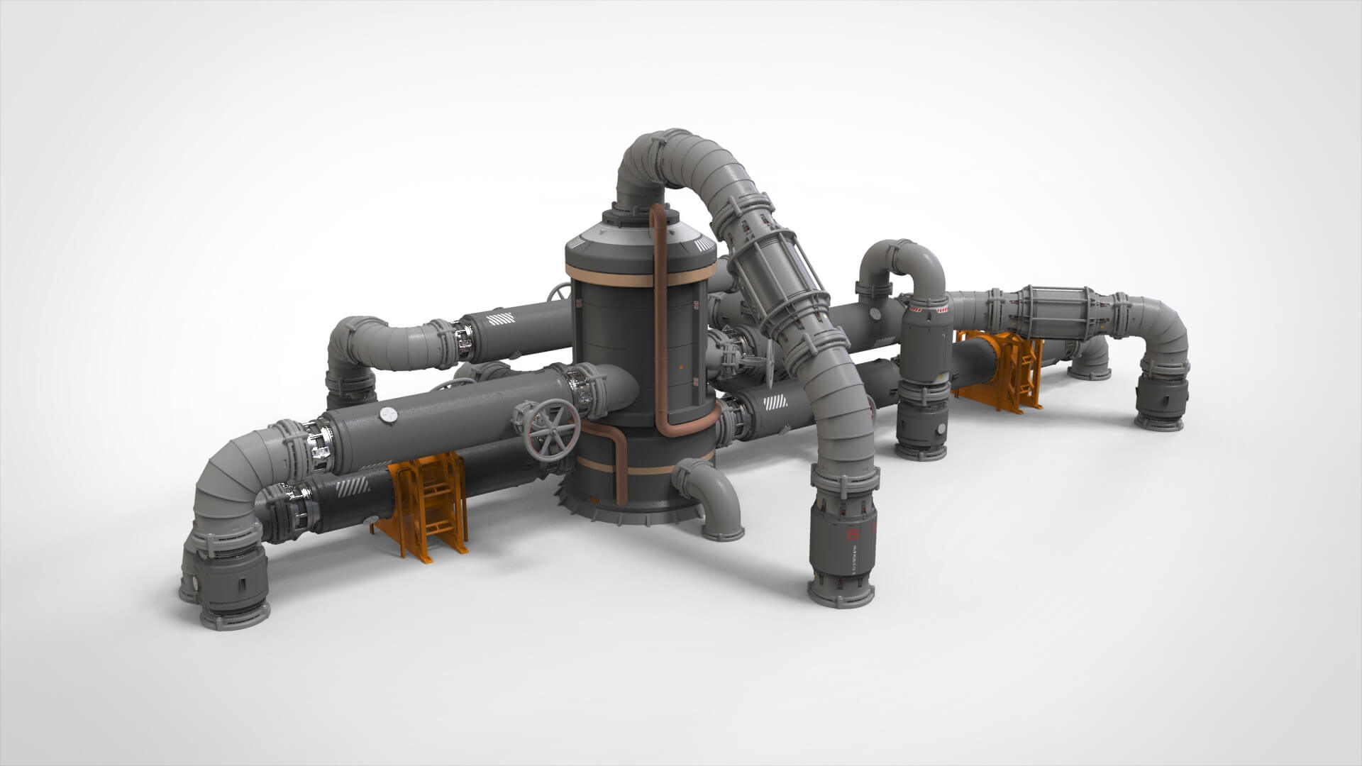 Sci-Fi Modular Environment 14 3D Model by Chtazi