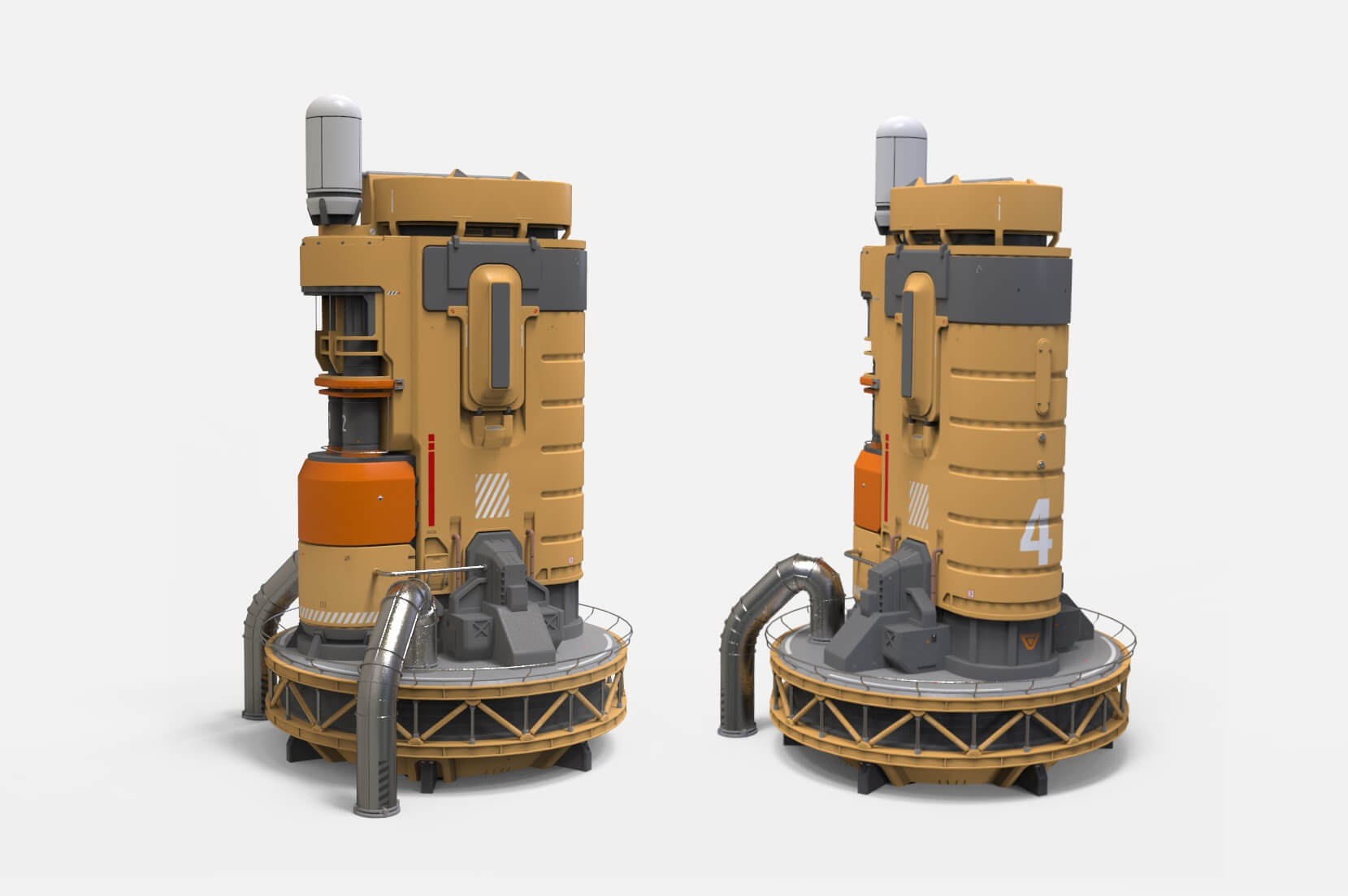 Sci Fi Modular Environment 18 - 3D Model by Chtazi