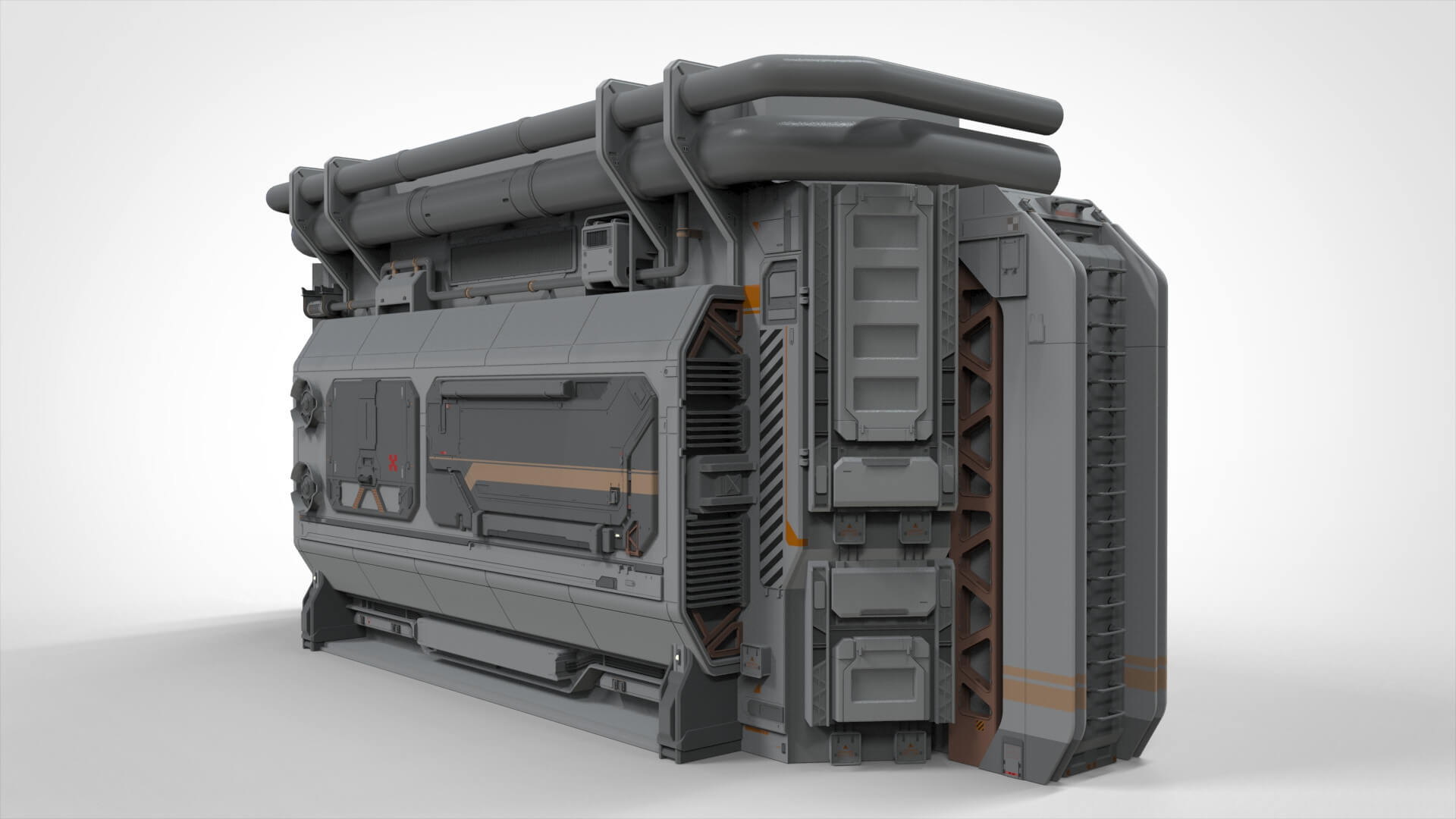 Sci-Fi Modular Environment 2 3D Model by Chtazi