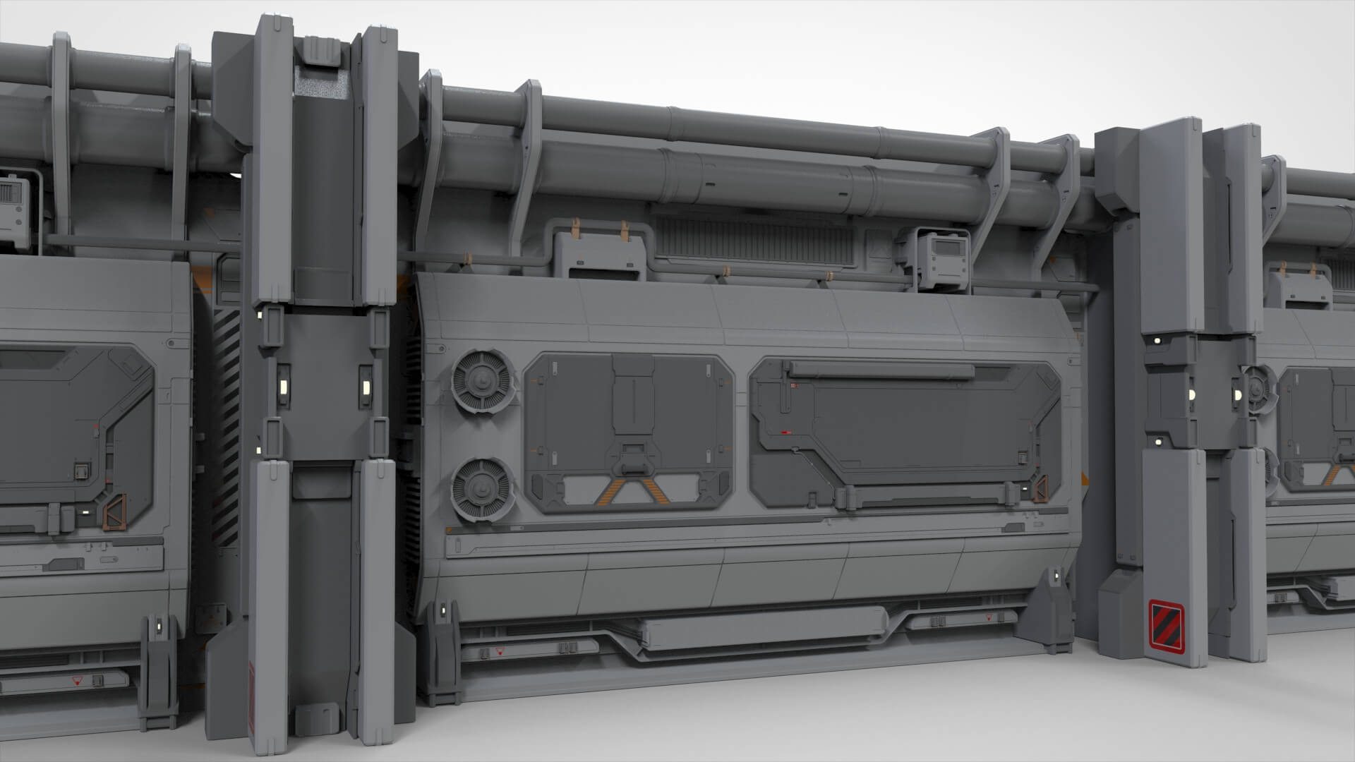 Sci-Fi Modular Environment 2 3D Model by Chtazi