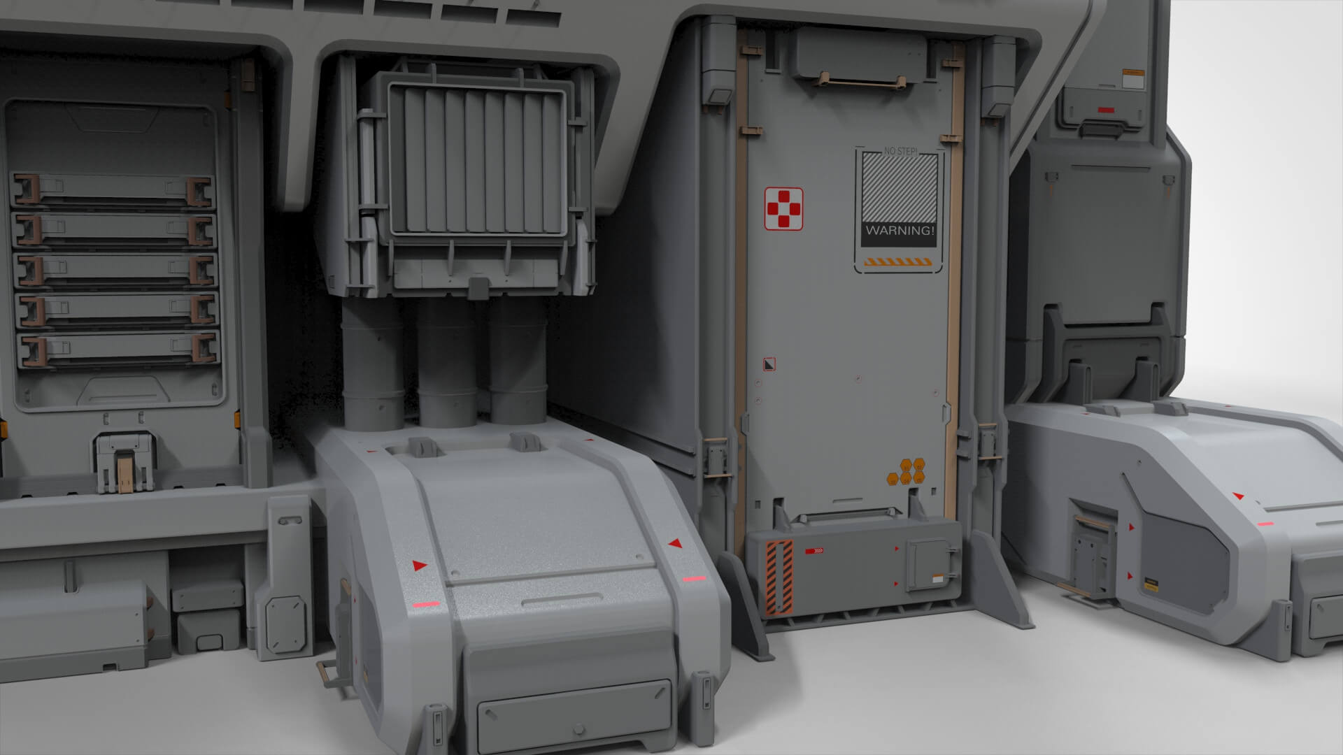 Sci-Fi Modular Environment 3 3D Model by Chtazi