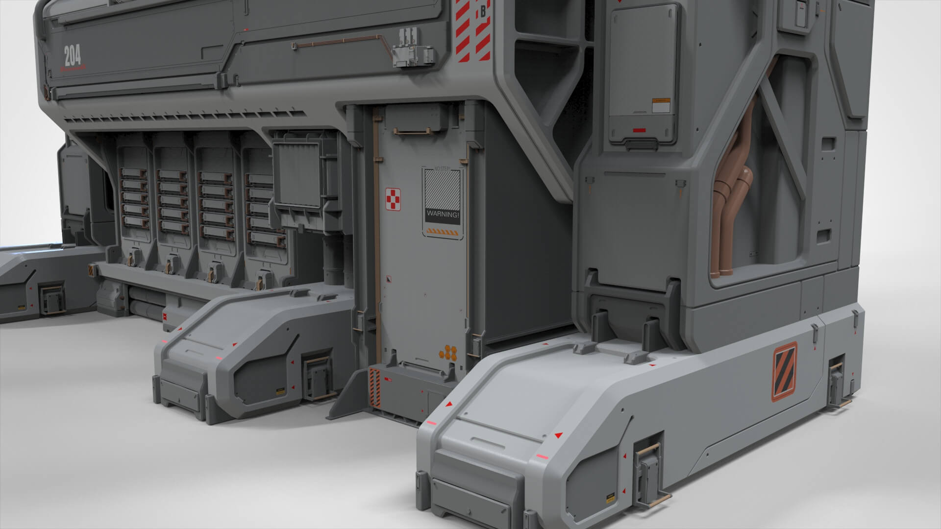Sci-Fi Modular Environment 3 3D Model by Chtazi