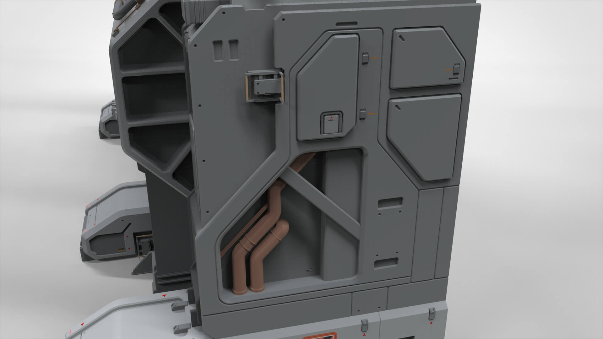 Sci-Fi Modular Environment 3 3D Model by Chtazi