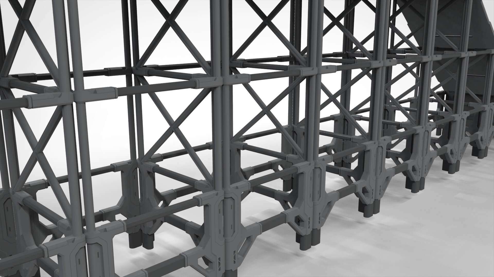 Sci-Fi Modular Environment 4 3D Model by Chtazi