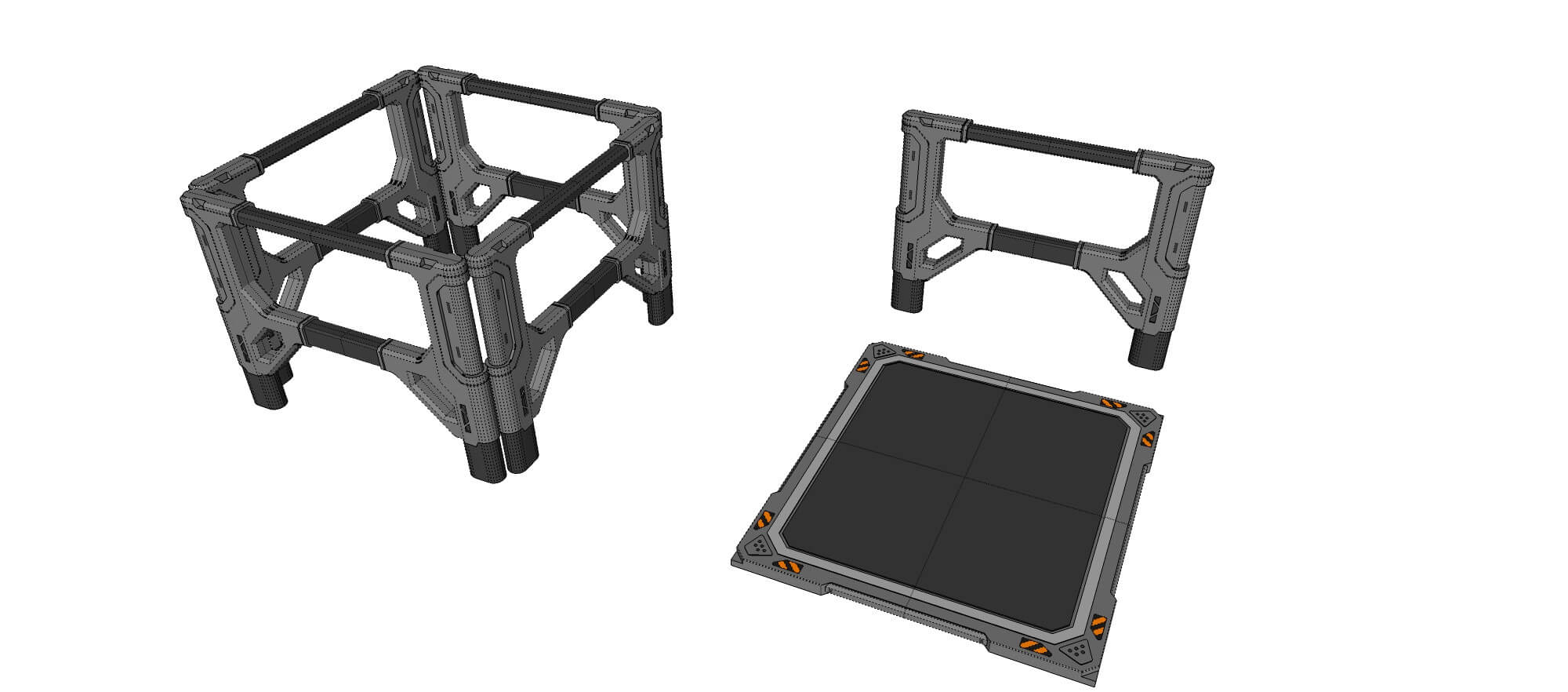 Sci-Fi Modular Environment 4 3D Model by Chtazi