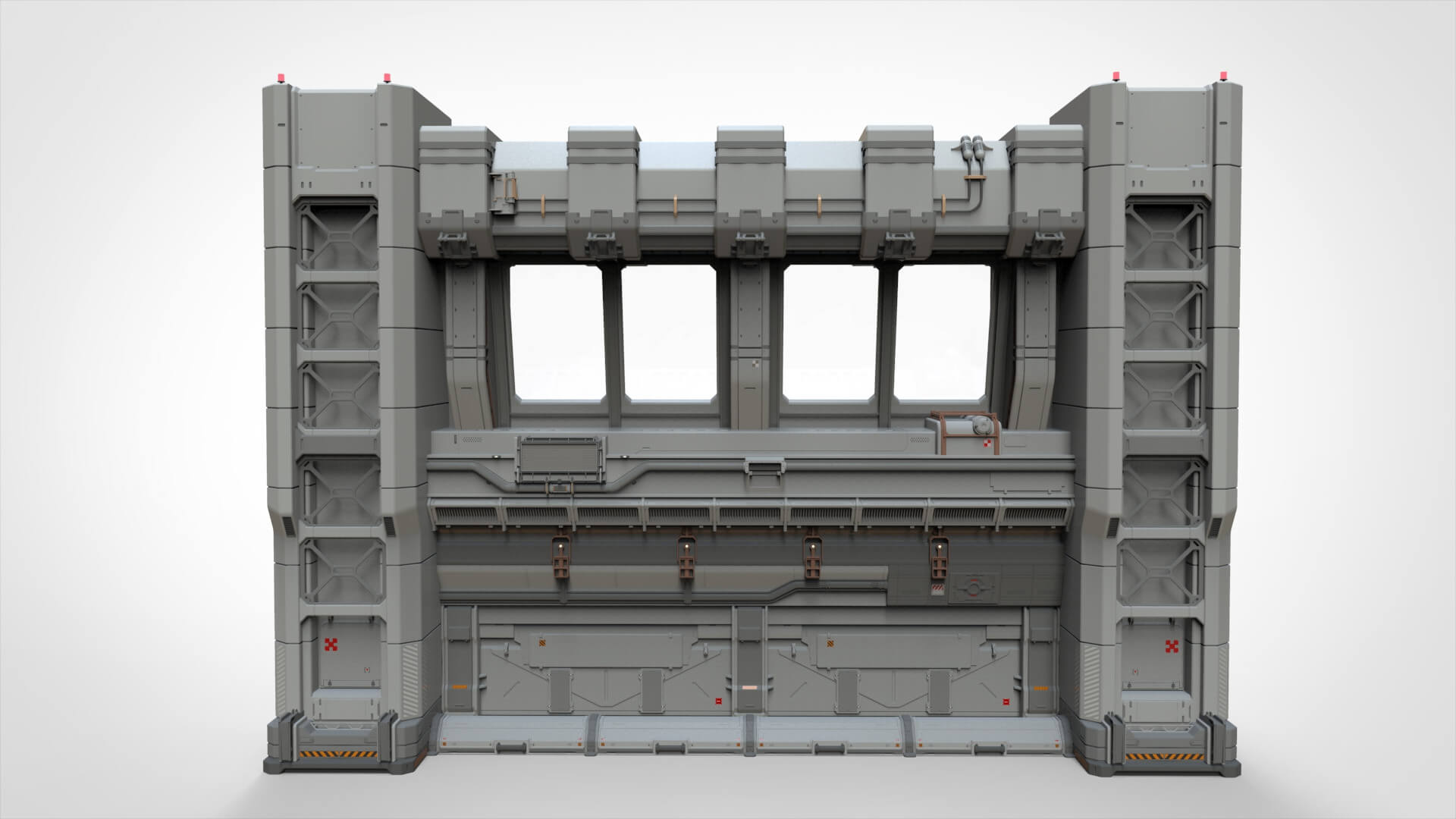 Sci-Fi Modular Environment 5 3D Model by Chtazi