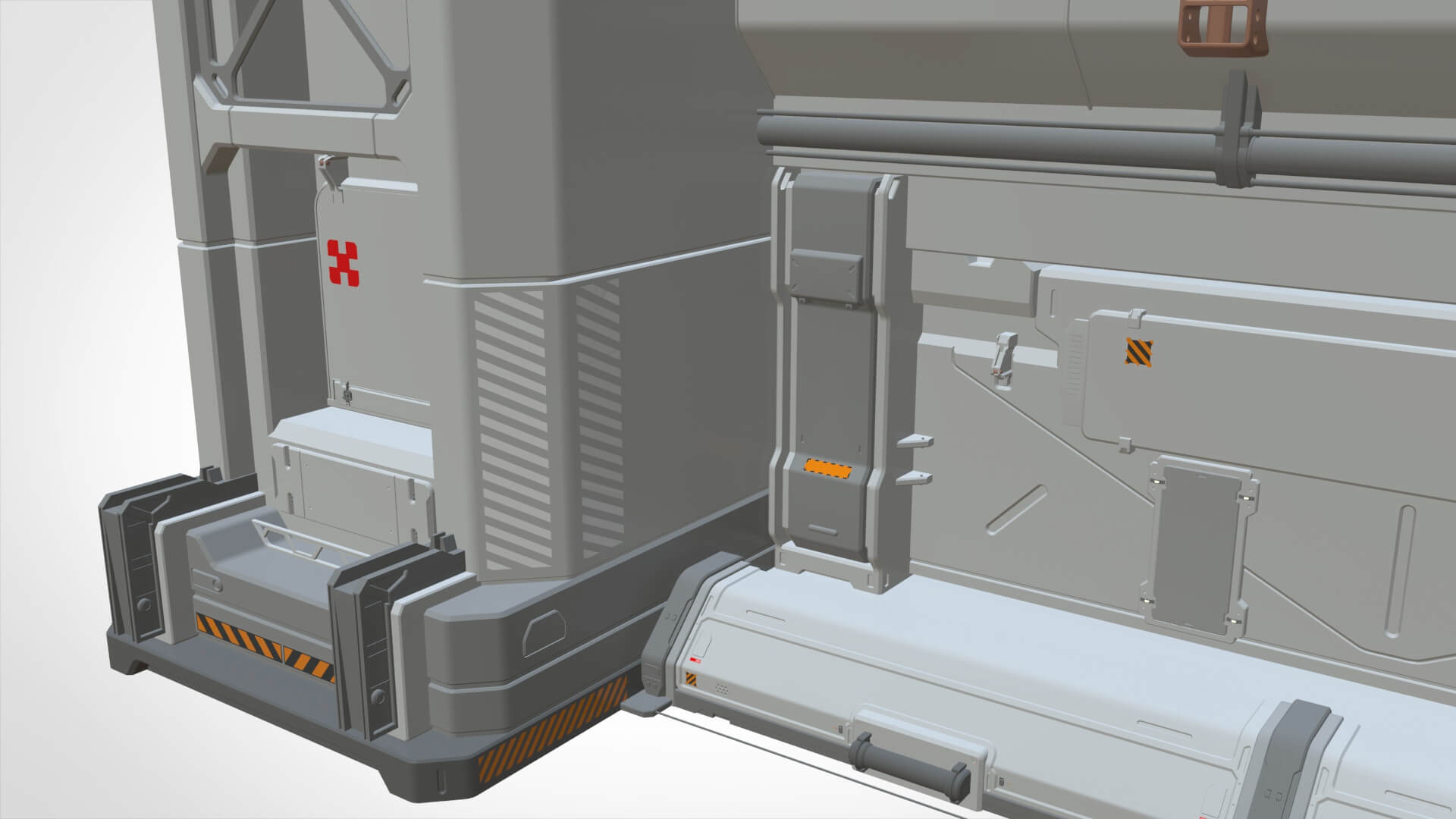 Sci-Fi Modular Environment 5 3D Model by Chtazi