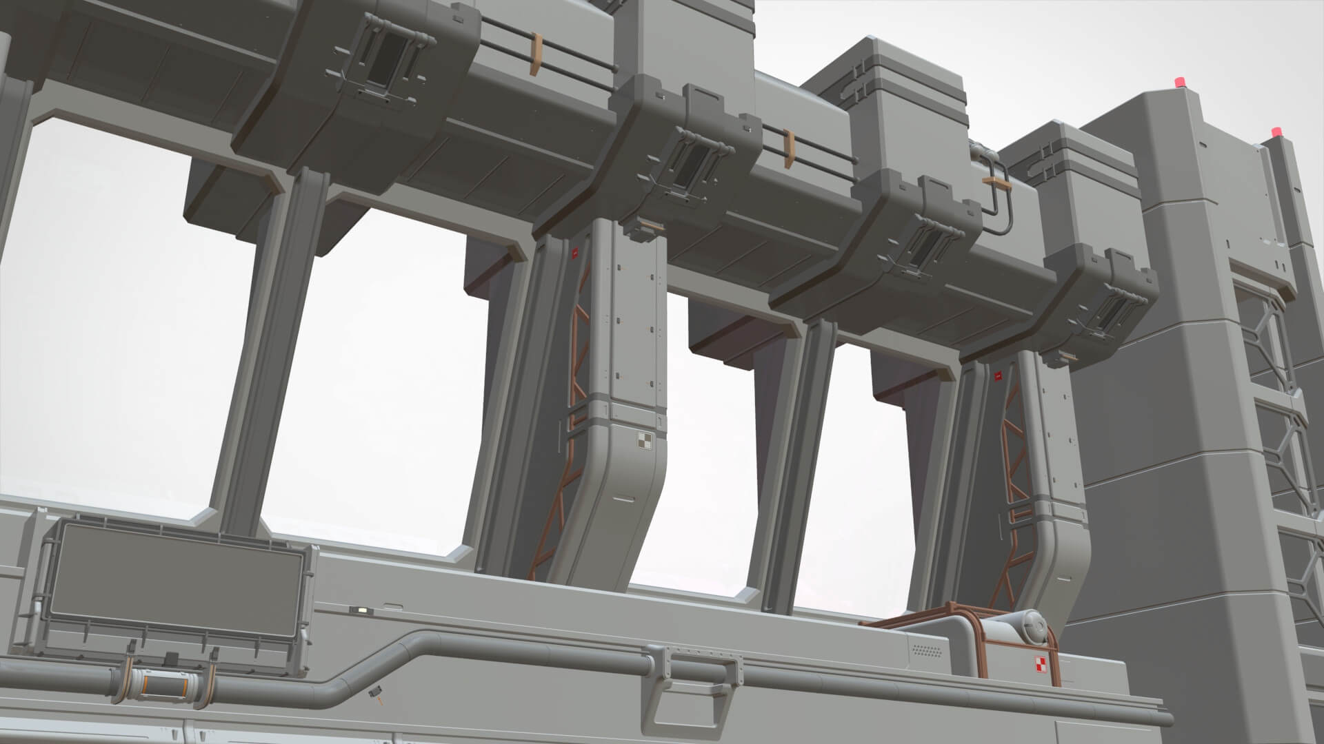 Sci-Fi Modular Environment 5 3D Model by Chtazi