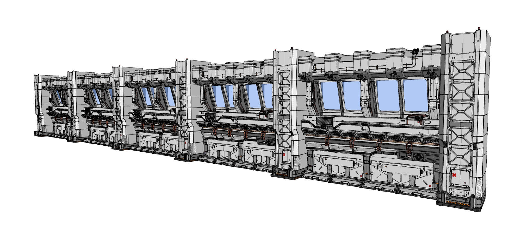 Sci-Fi Modular Environment 5 3D Model by Chtazi