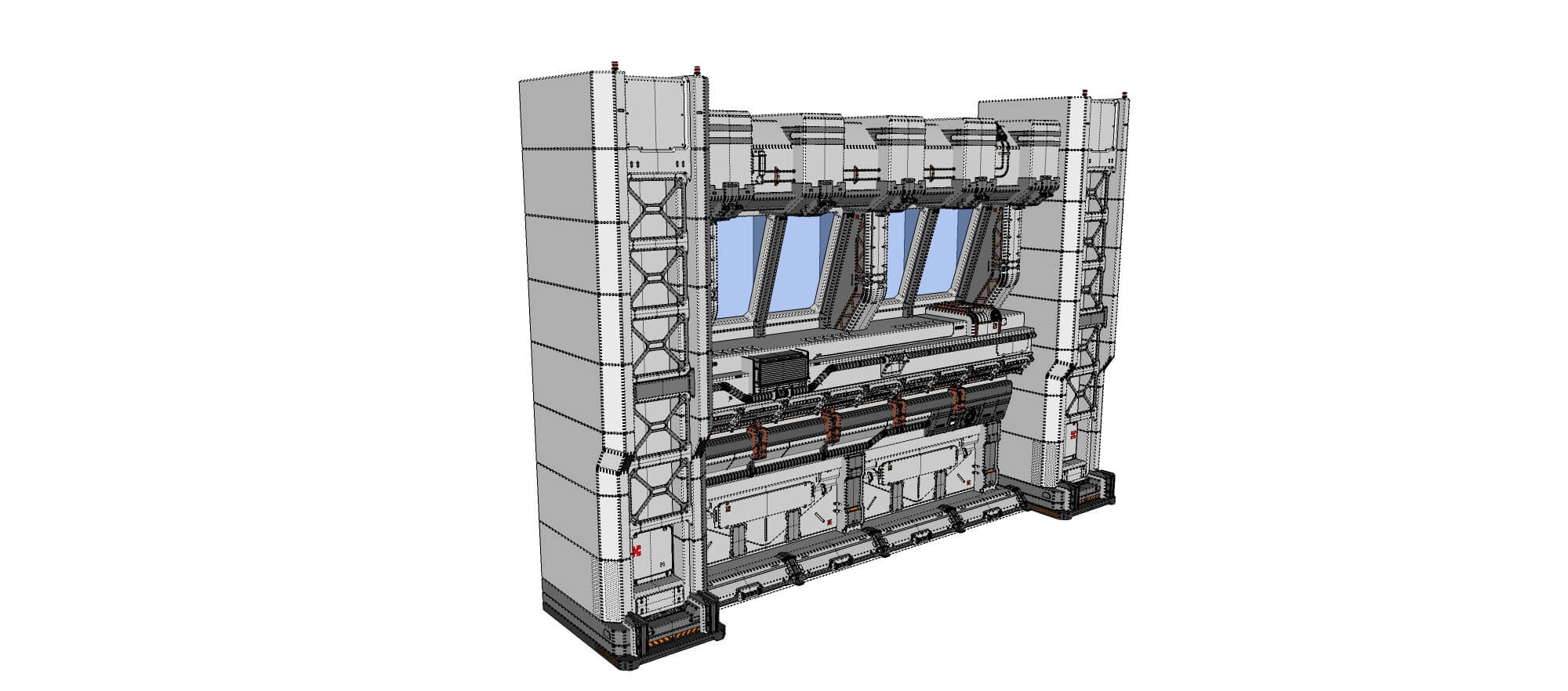 Sci-Fi Modular Environment 5 3D Model by Chtazi