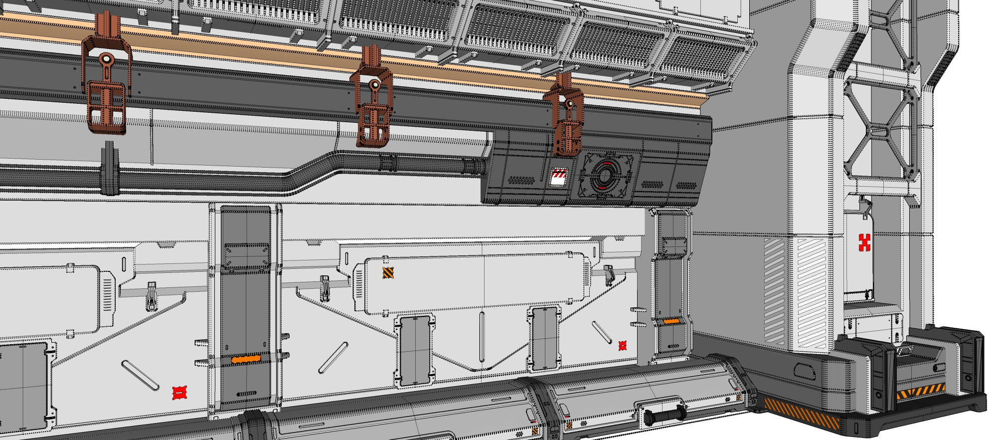 Sci-Fi Modular Environment 5 3D Model by Chtazi