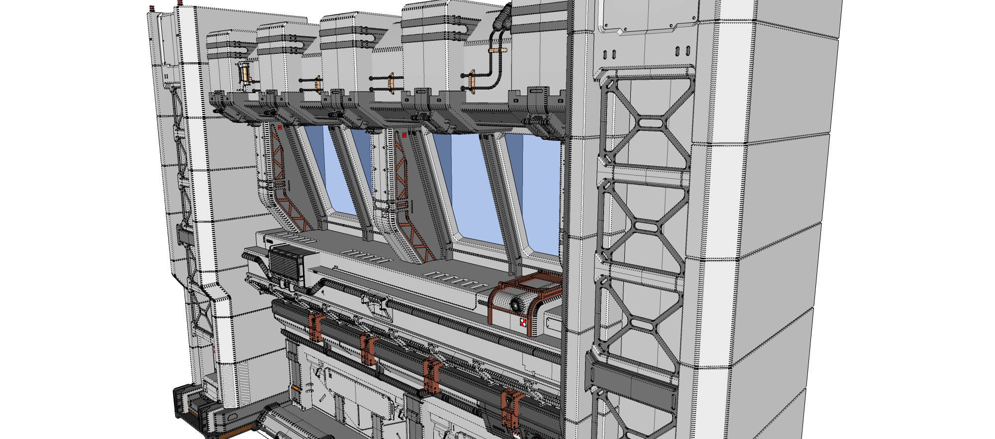 Sci-Fi Modular Environment 5 3D Model by Chtazi