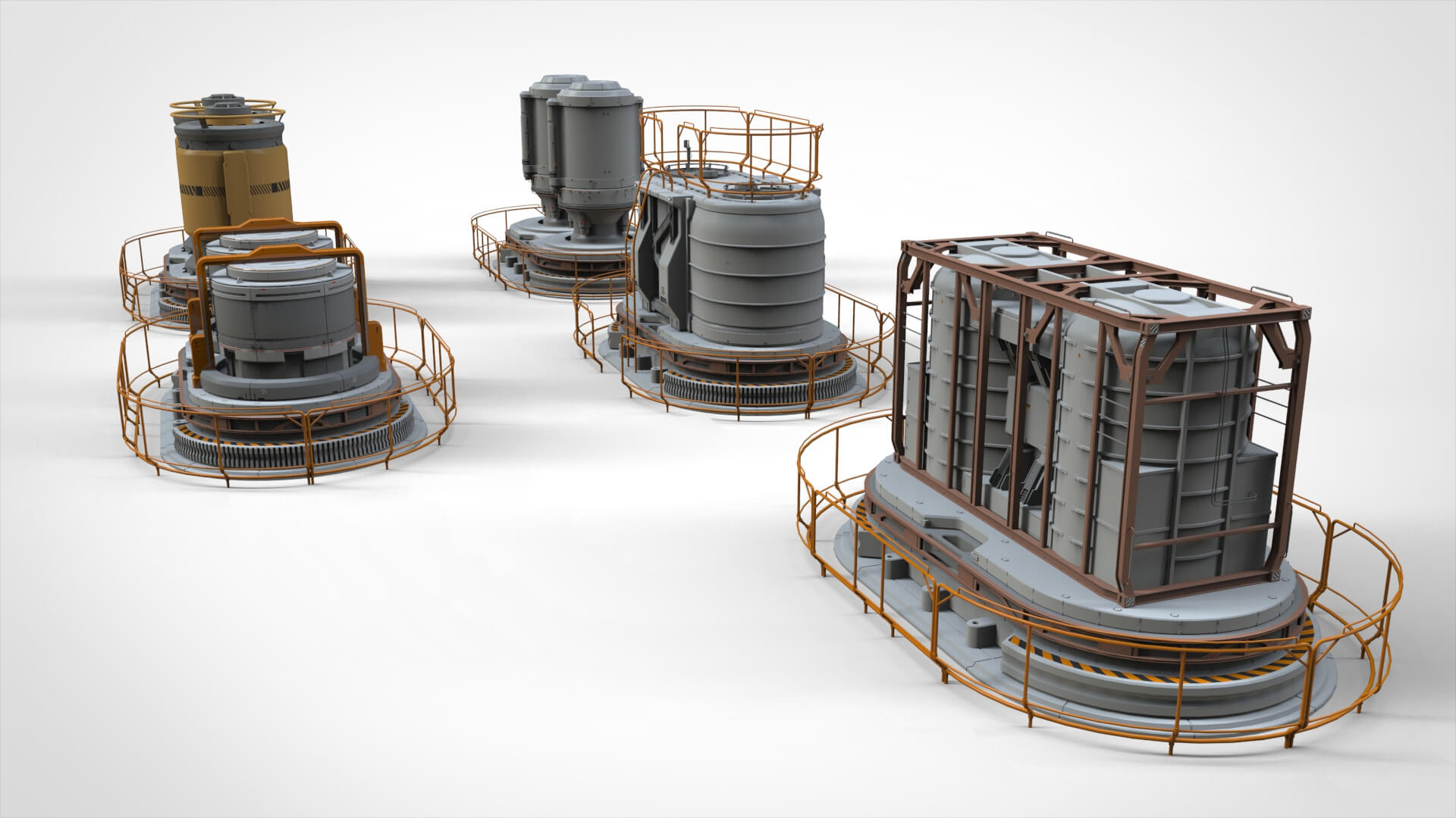 Sci Fi Modular Environment 7 - 3D Model by Chtazi