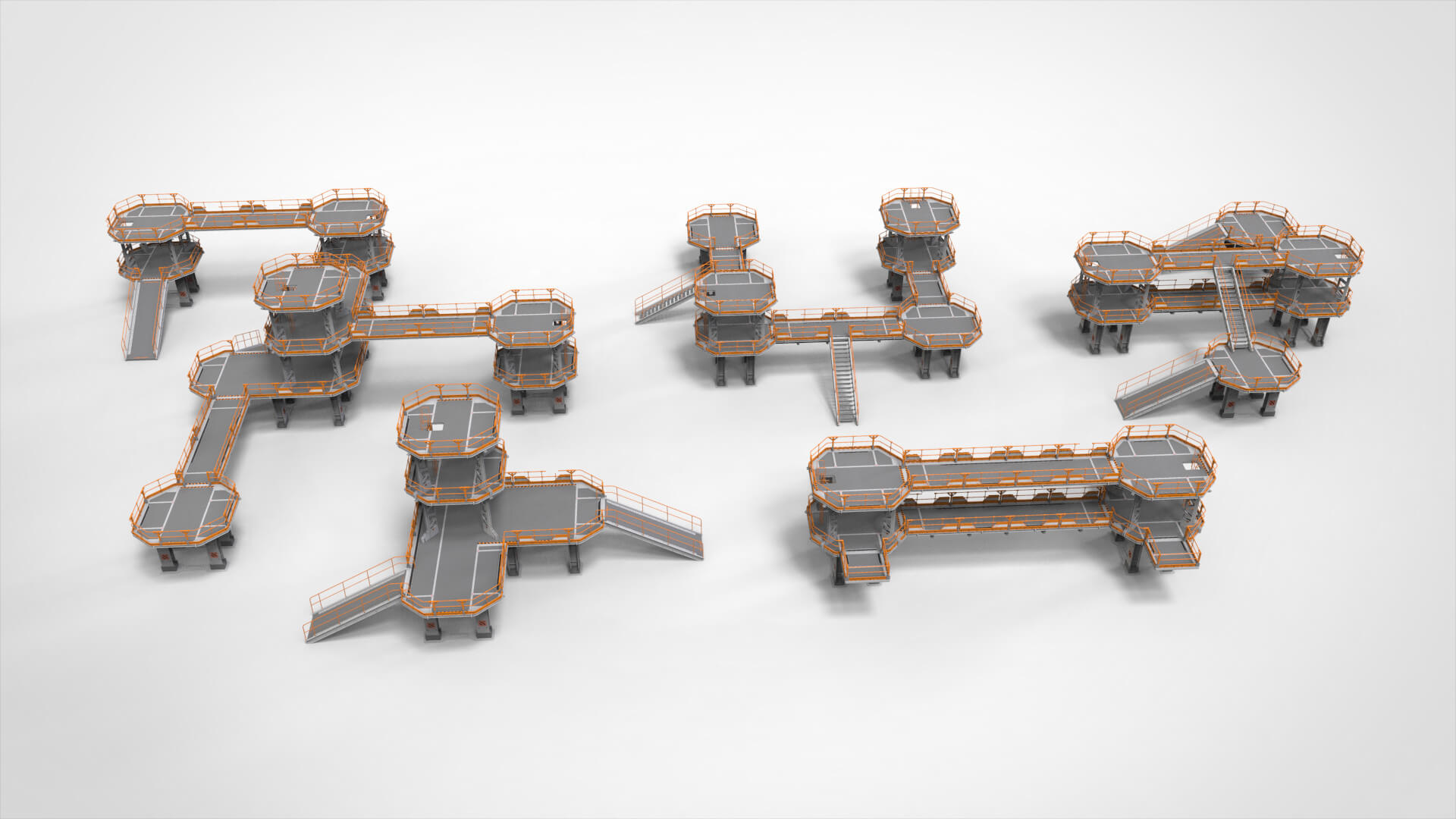 Sci-Fi Modular Environment 9 3D Model by Chtazi