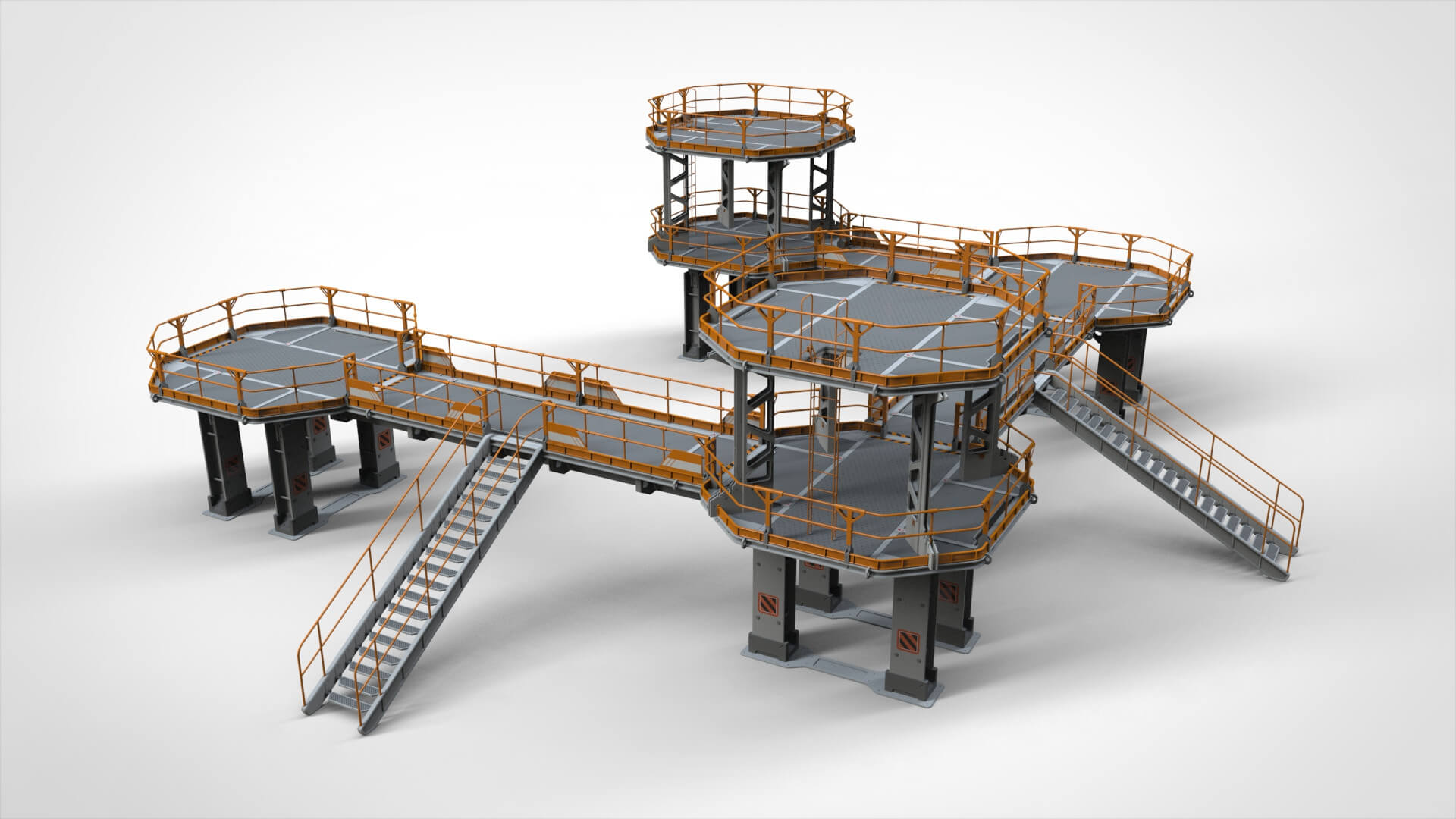 Sci-Fi Modular Environment 9 3D Model by Chtazi