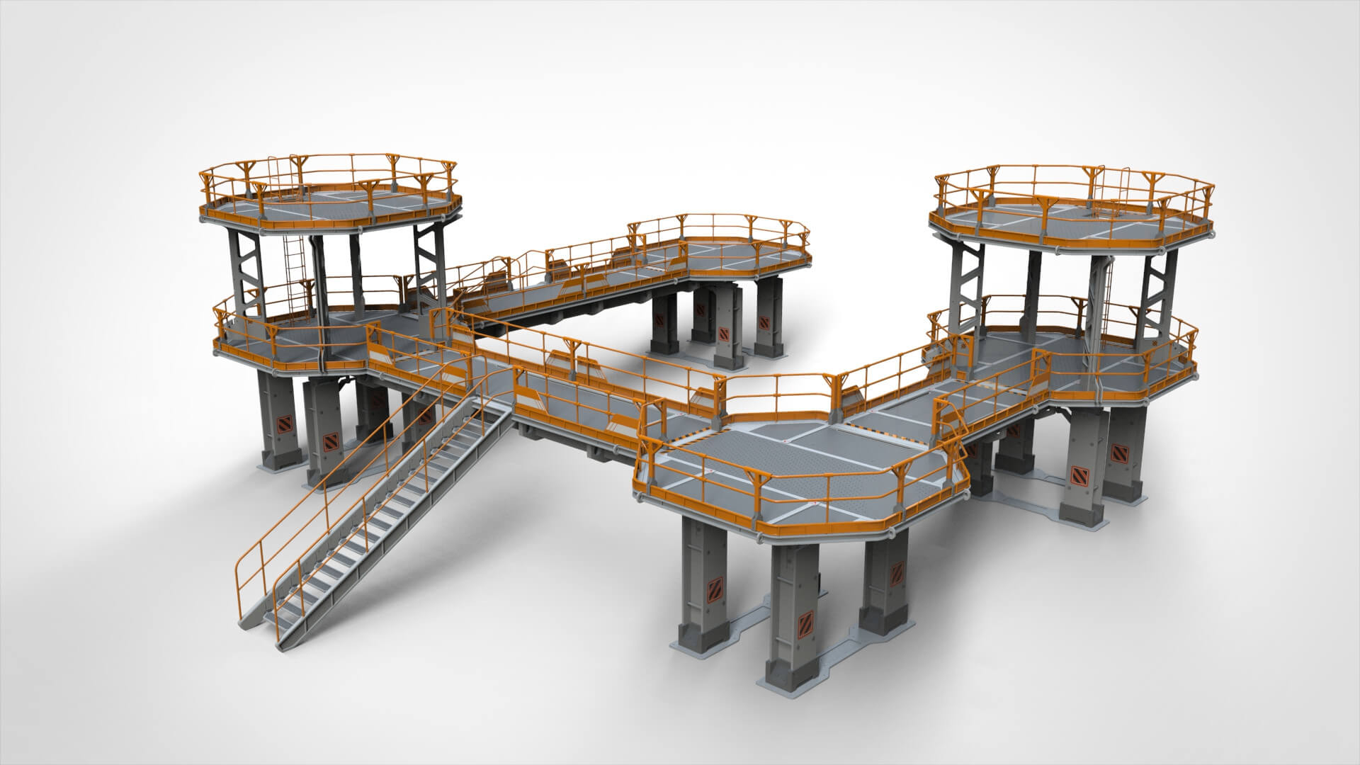 Sci-Fi Modular Environment 9 3D Model by Chtazi