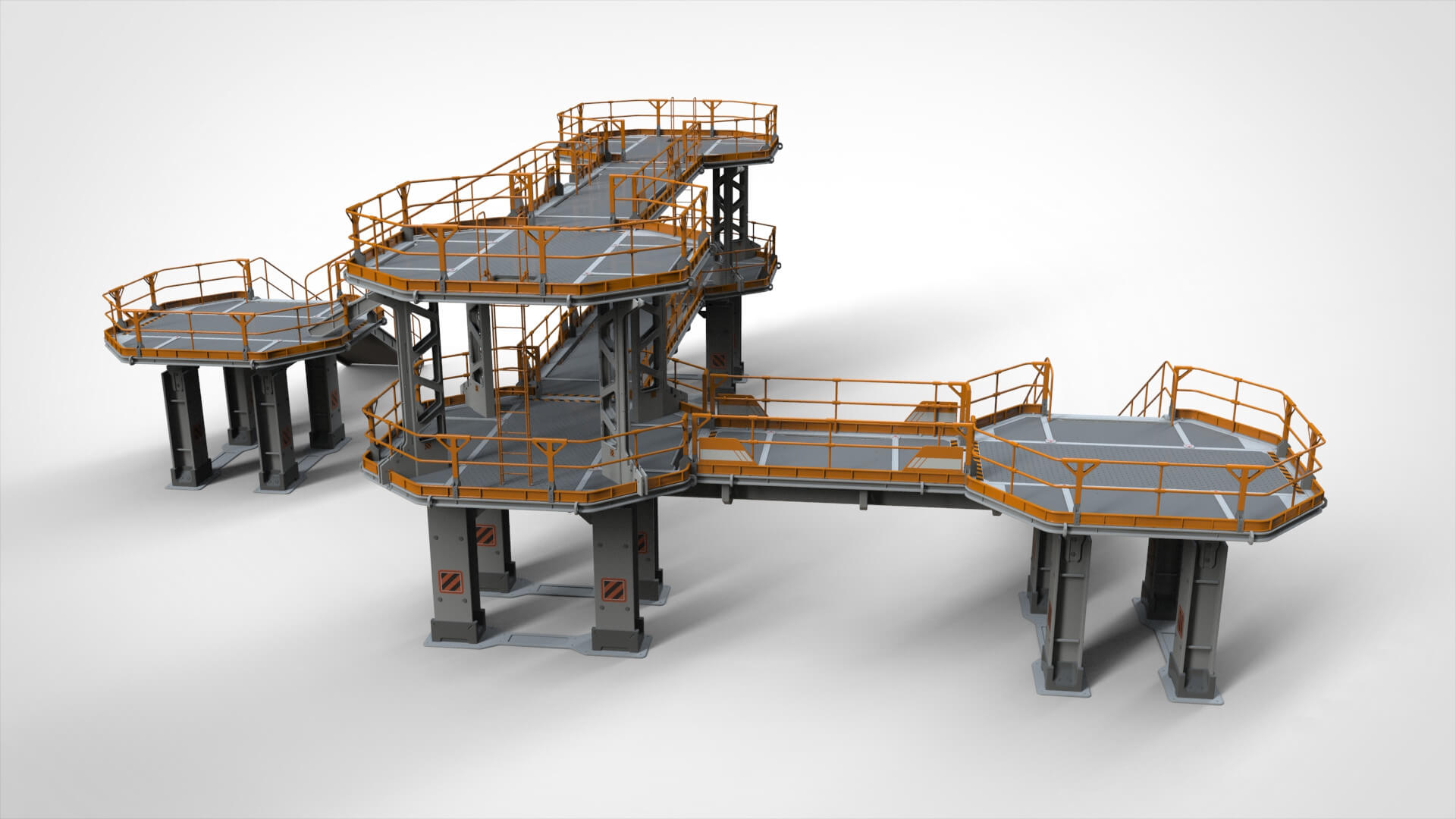 Sci-Fi Modular Environment 9 3D Model by Chtazi