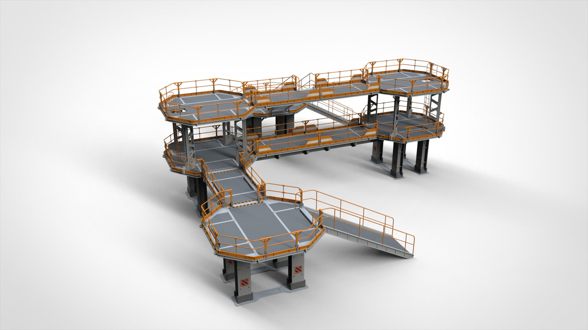 Sci-Fi Modular Environment 9 3D Model by Chtazi